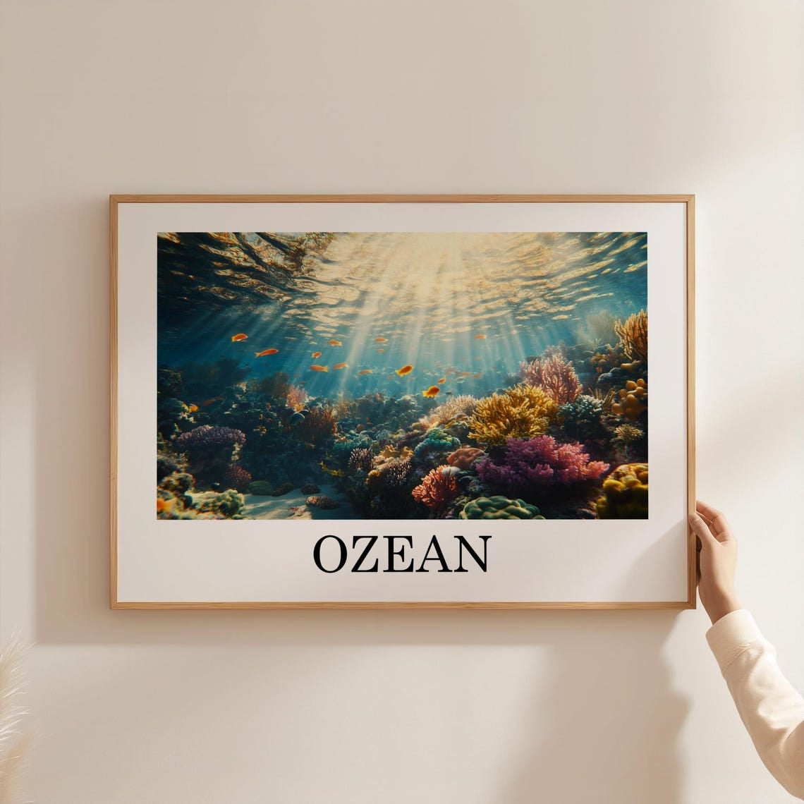 Ocean Poster - Light Shines Through The Crystal Blue Water - Small ...