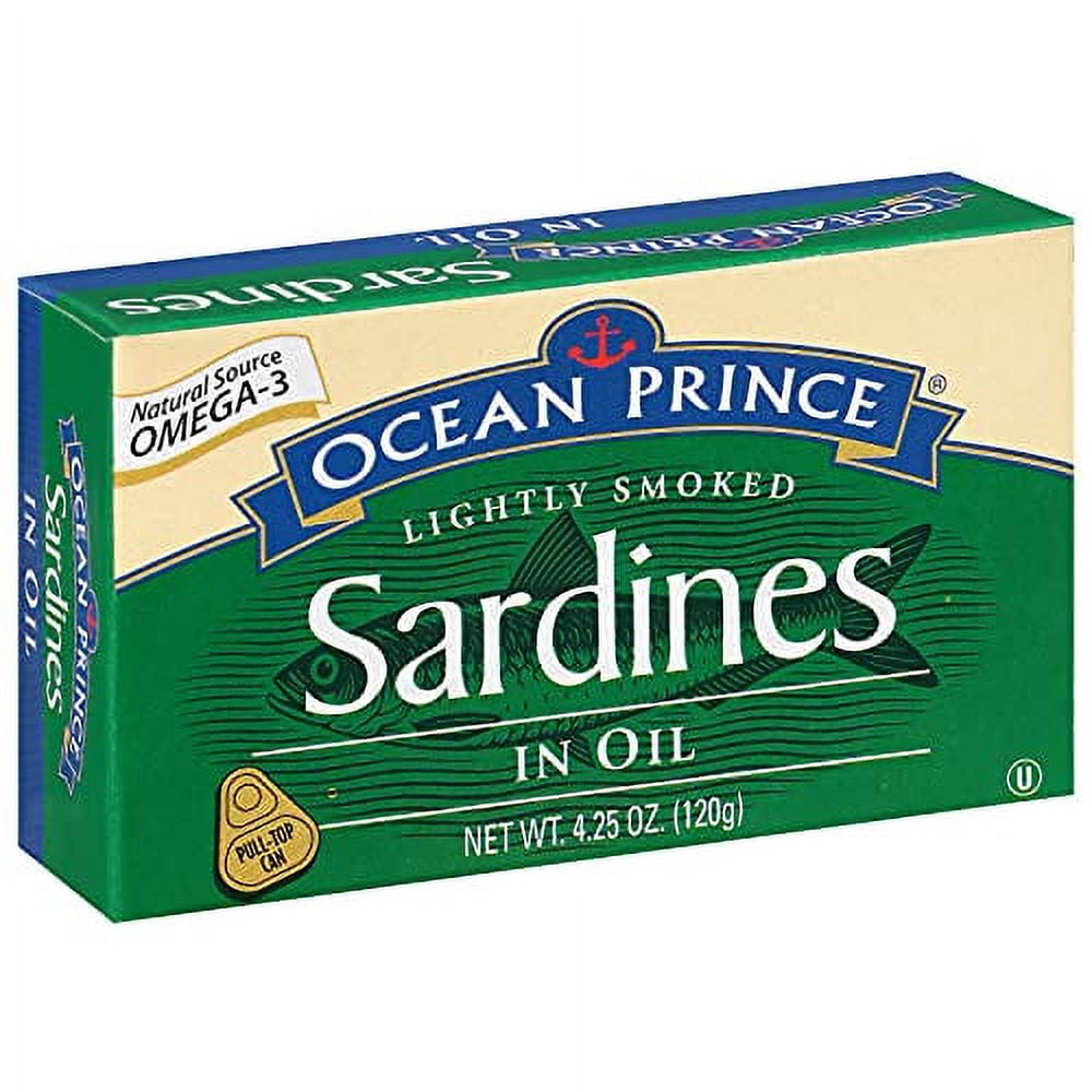 Ocean Prince Sardines in Oil, 4.25-Ounce Cans (Pack of 12) - Walmart.com