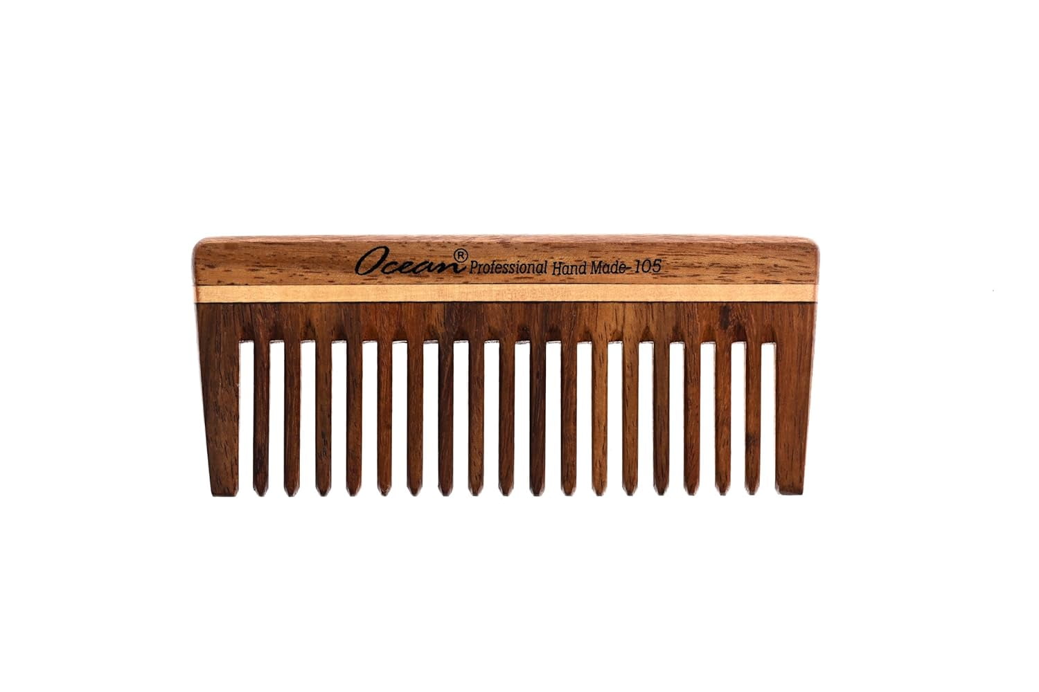 Ocean Professional Rosewood Comb 105 Handmade Extra Wide Tooth Wooden ...