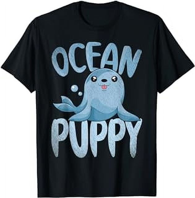 Ocean Puppy Seal Lover Zoo Animal Cute Sea Lion T-Shirt - Walmart.com