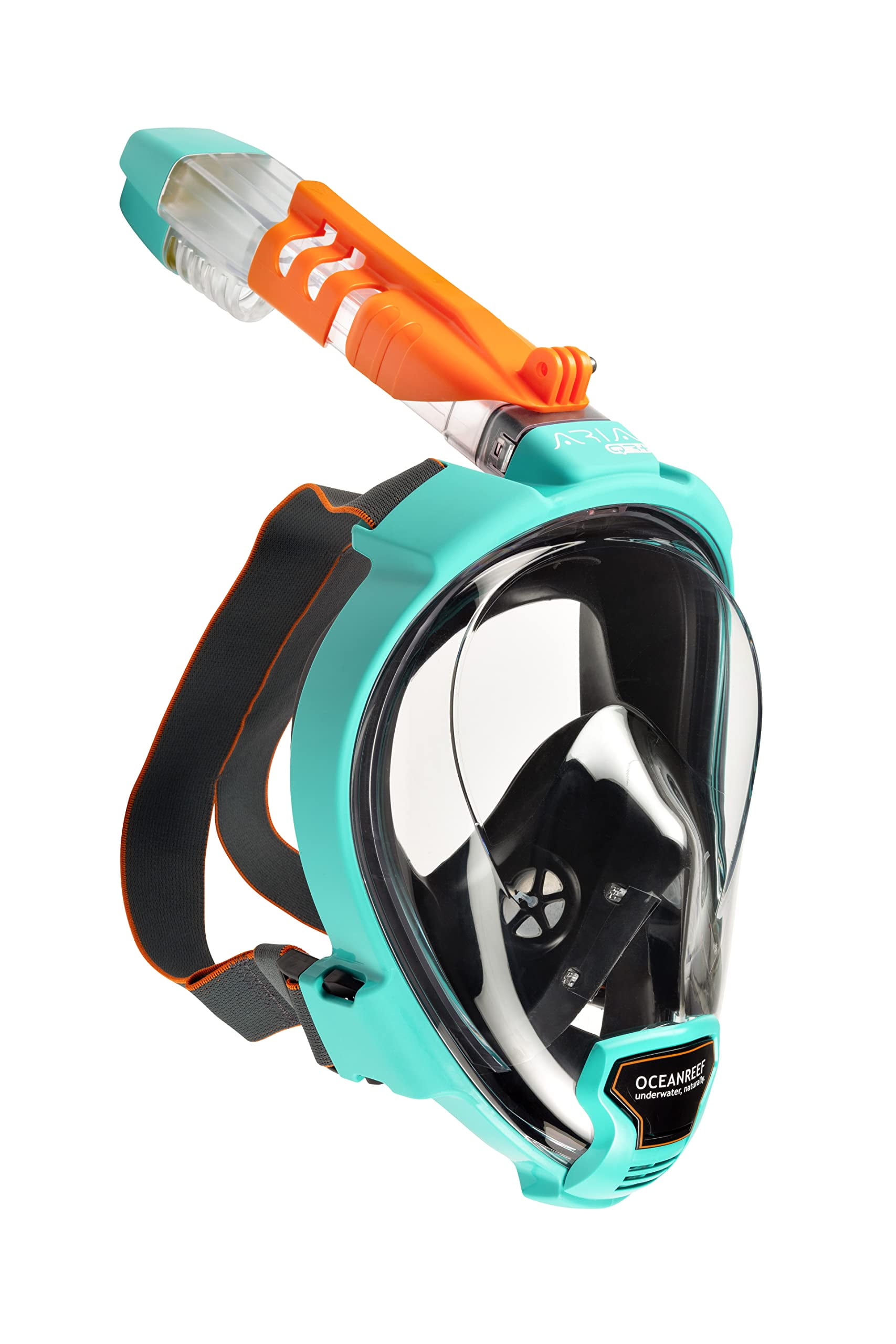 Ocean Reef Aria QR+ Full Face Snorkeling Mask (Teal, Small/Medium ...