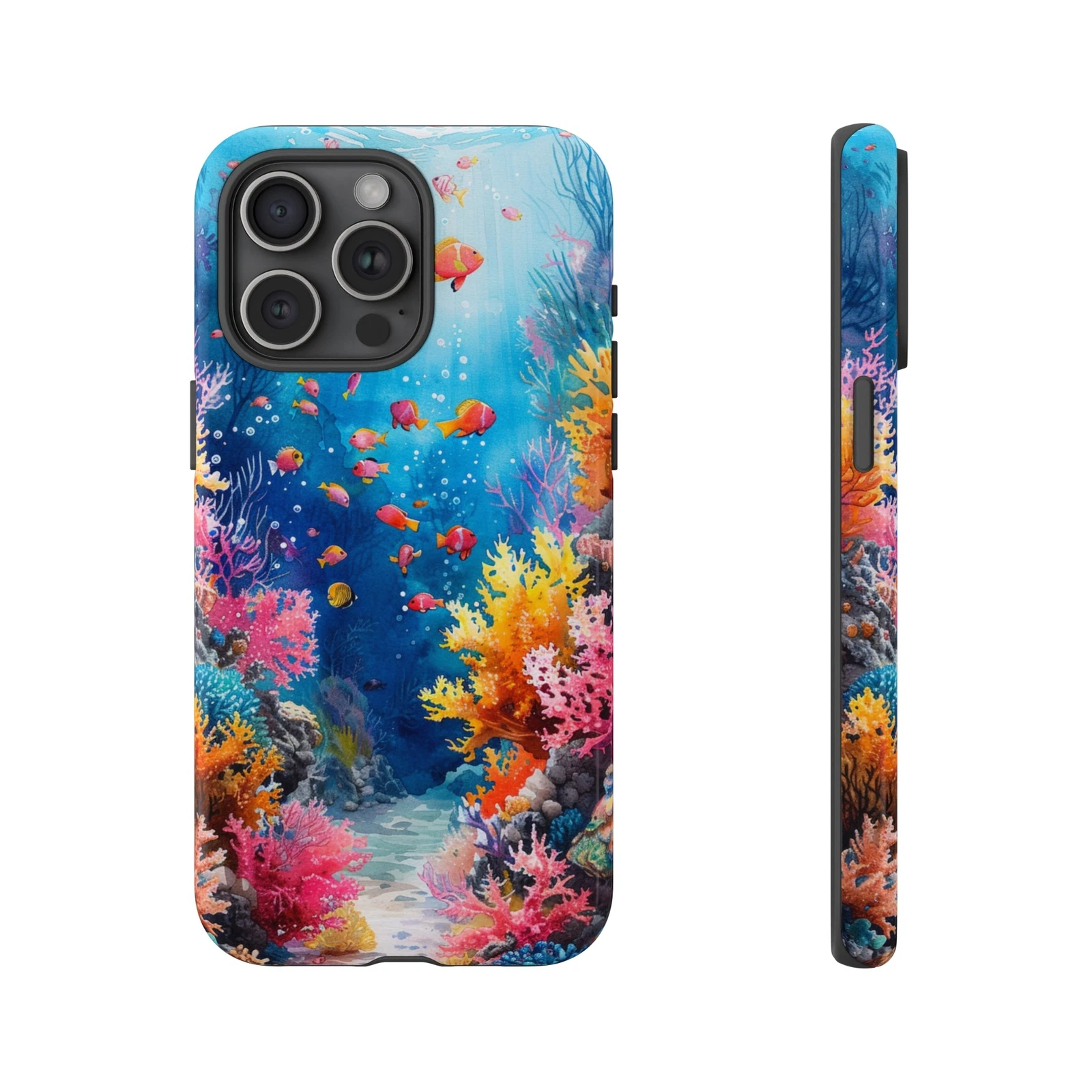 Ocean Reef Coral Fish Underwater Scene Phone Case with iPhone 17 ...