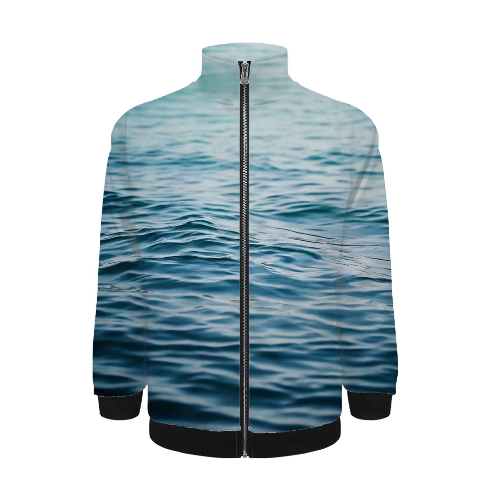 Ocean Ripple Texture Jacket Men's Street Cool Long Sleeves Coat ...