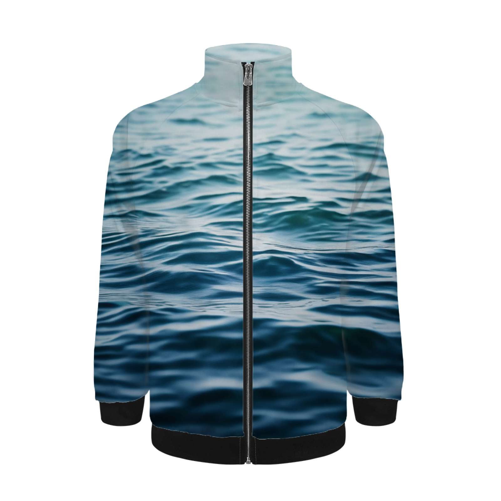 Ocean Ripple Texture Jacket Men's Street Cool Long Sleeves Coat ...