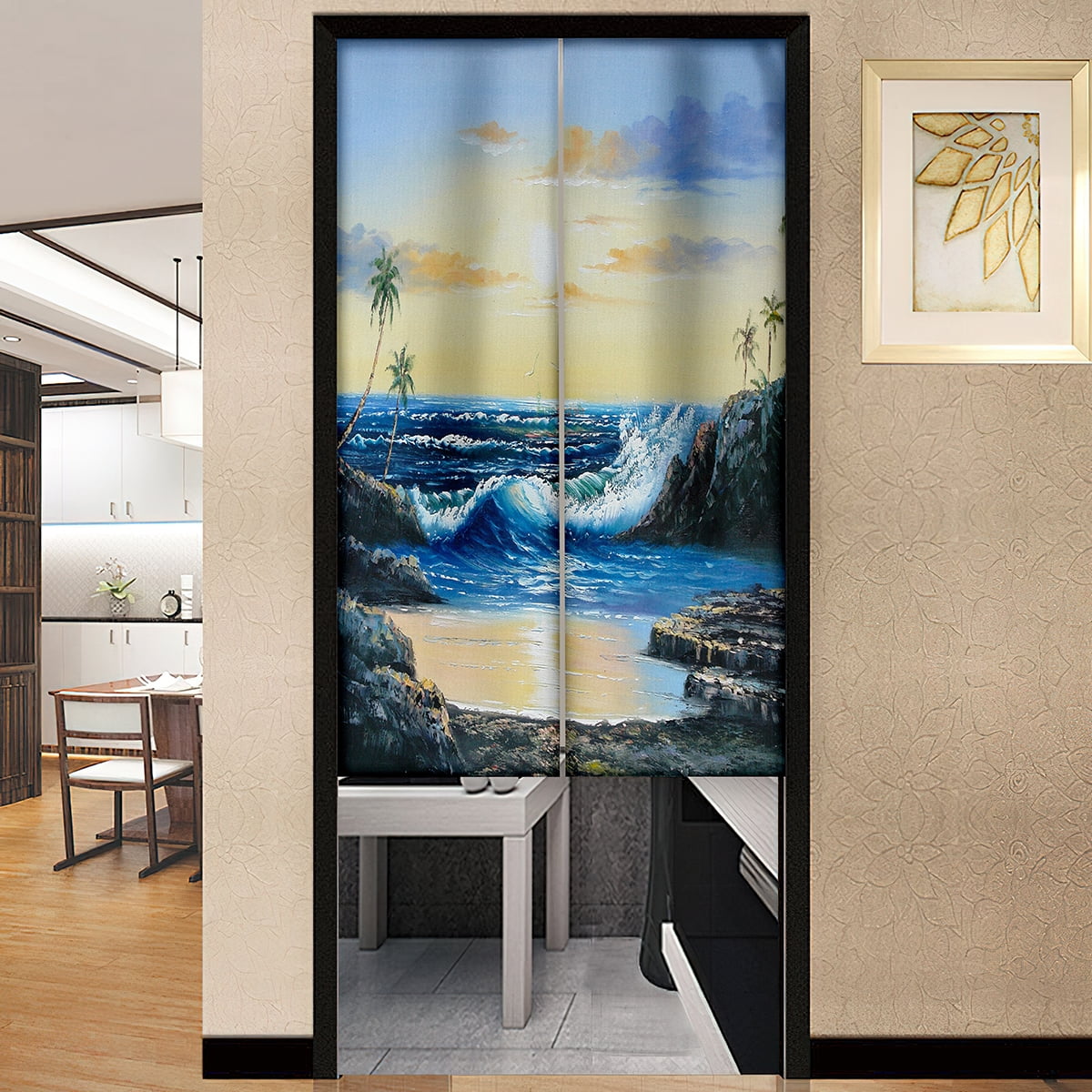 Ocean Rock Seascape Door Curtain Adult Bedroom Hotel Room Dust Proof ...