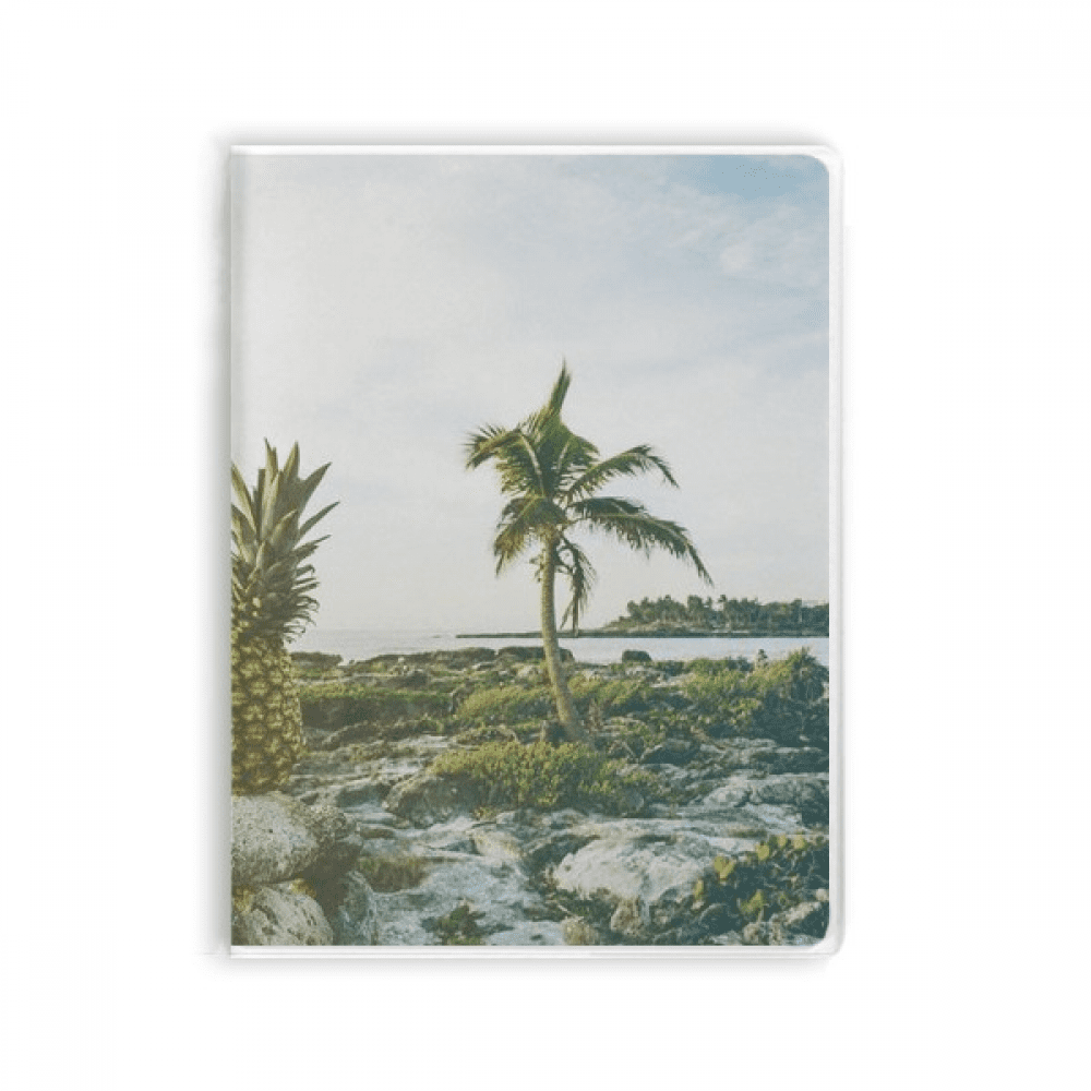 Ocean Sand Beach PineFruit Tree Sea Notebook Gum Cover Diary Soft Cover ...