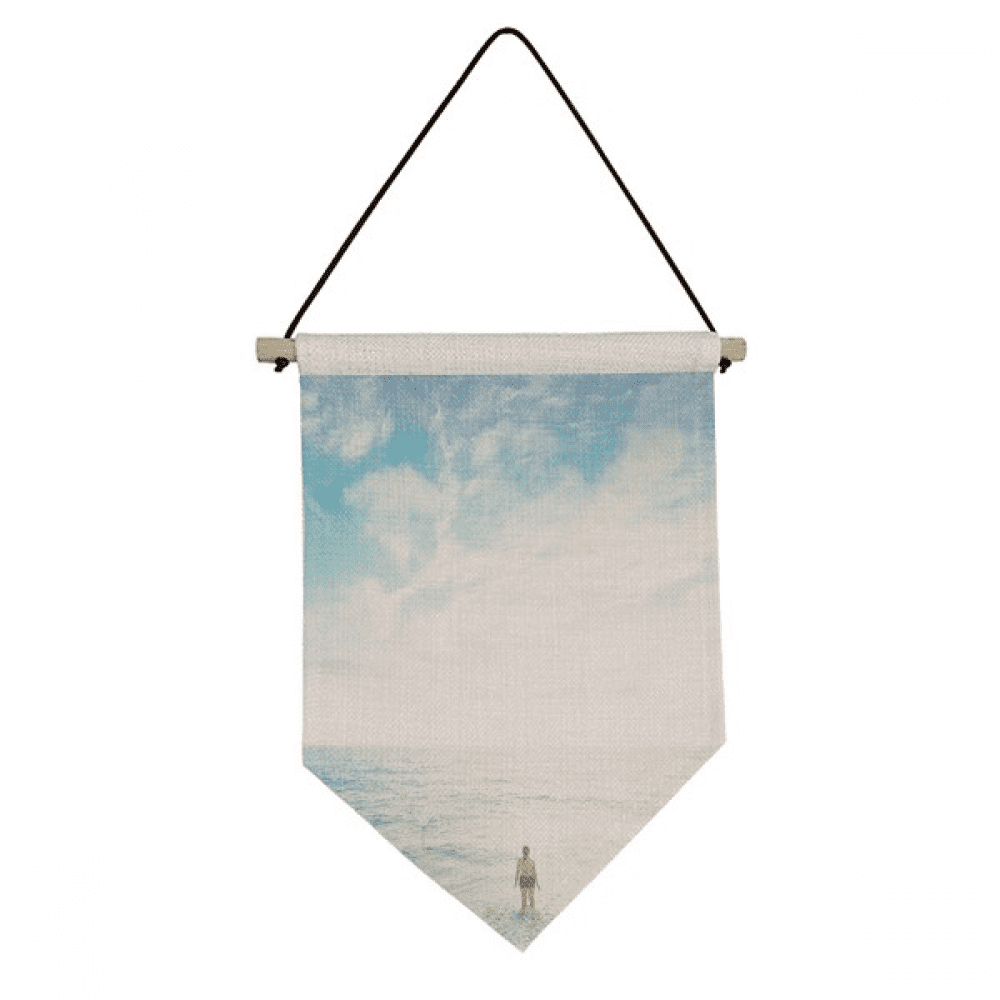 Ocean Sand Beach Sea Picture Canvas Flag Hanging Wall Art Decor Banner ...