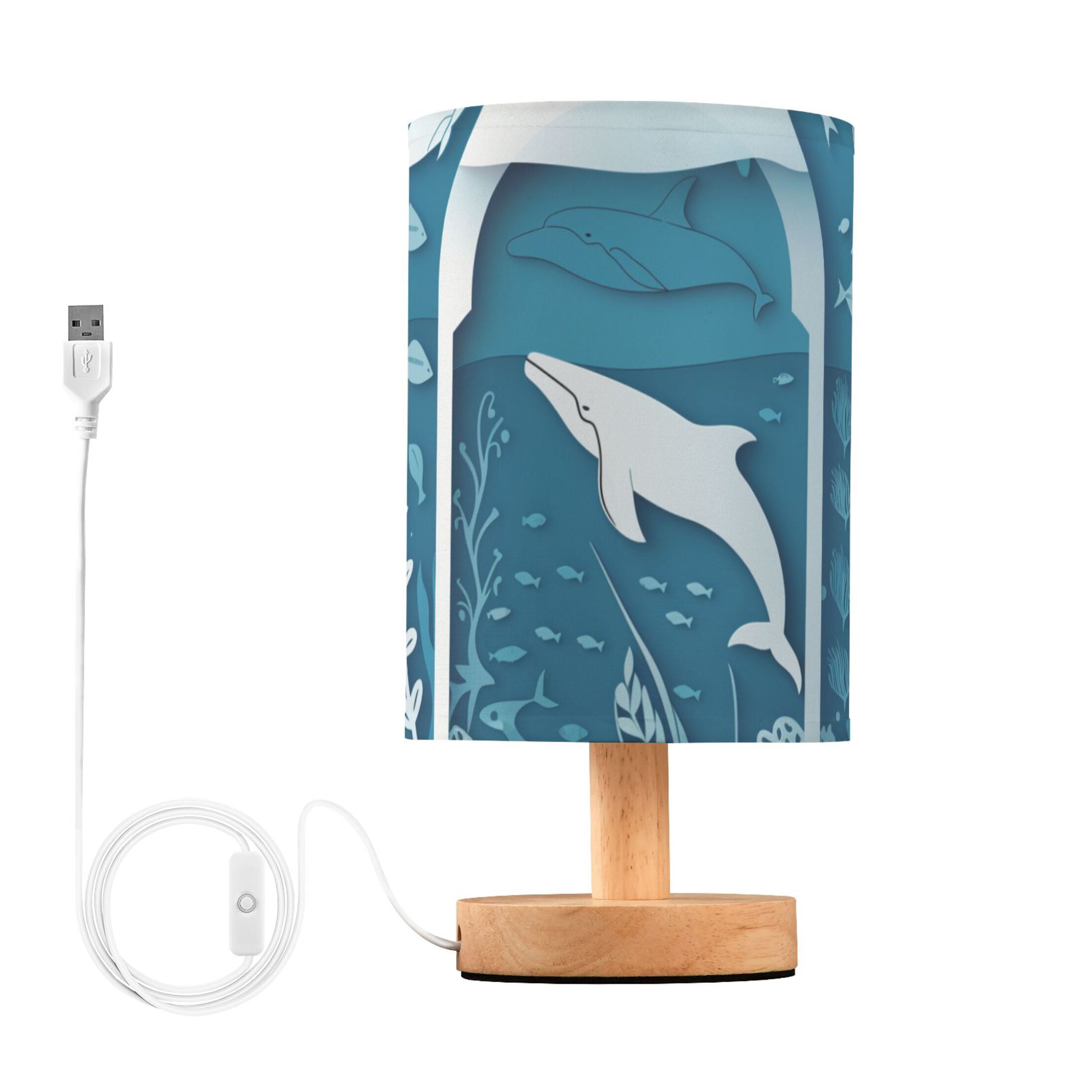 Ocean Scene in Bottle Bedside Desk Lamp LED Table Nightstand Lamps Warm ...