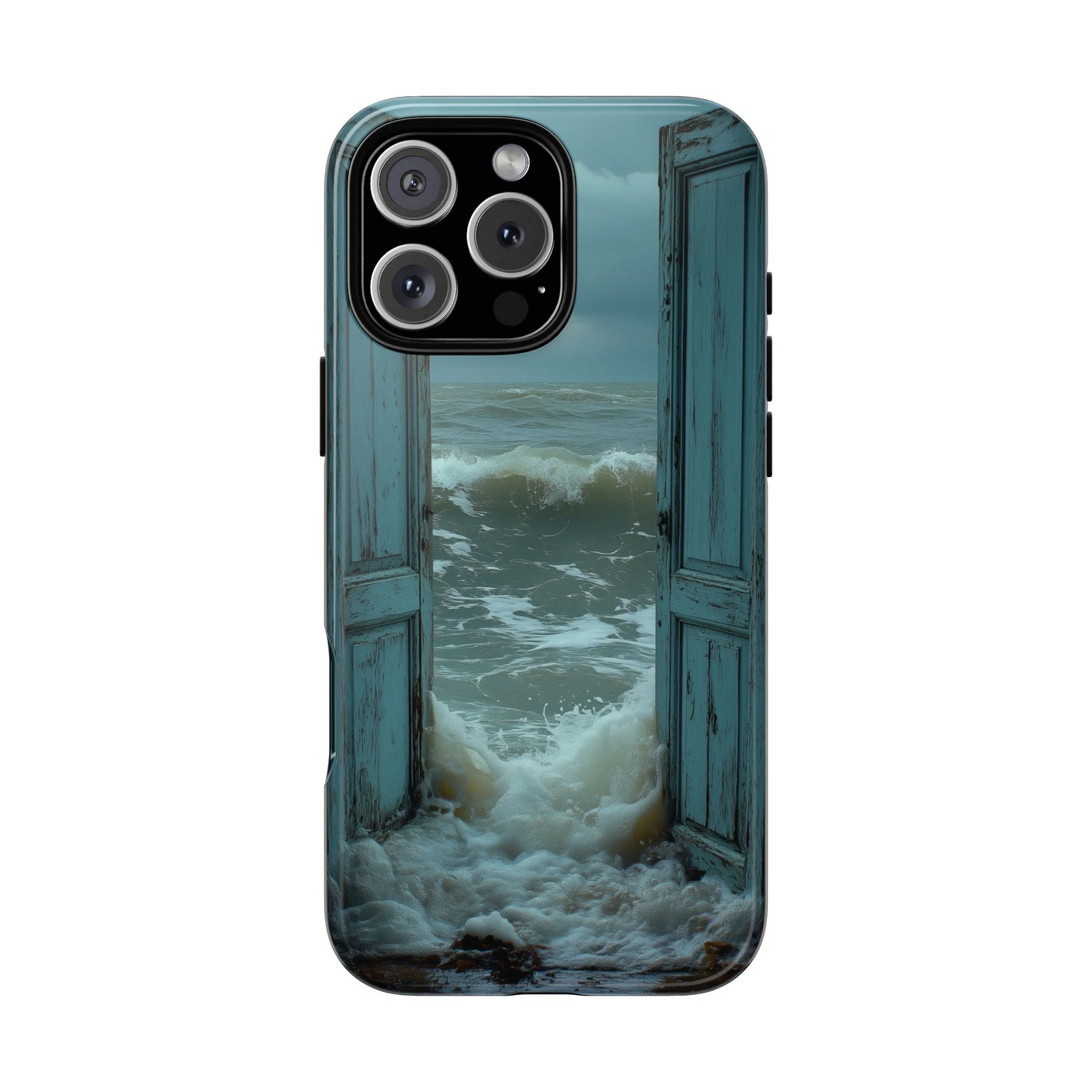 Ocean Scenic Waves Inspired Artwork Phone Case for iPhone 11 to 17 ...
