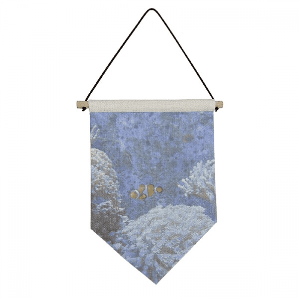 Ocean Science Clownfish Nature Picture Canvas Flag Hanging Wall Art ...