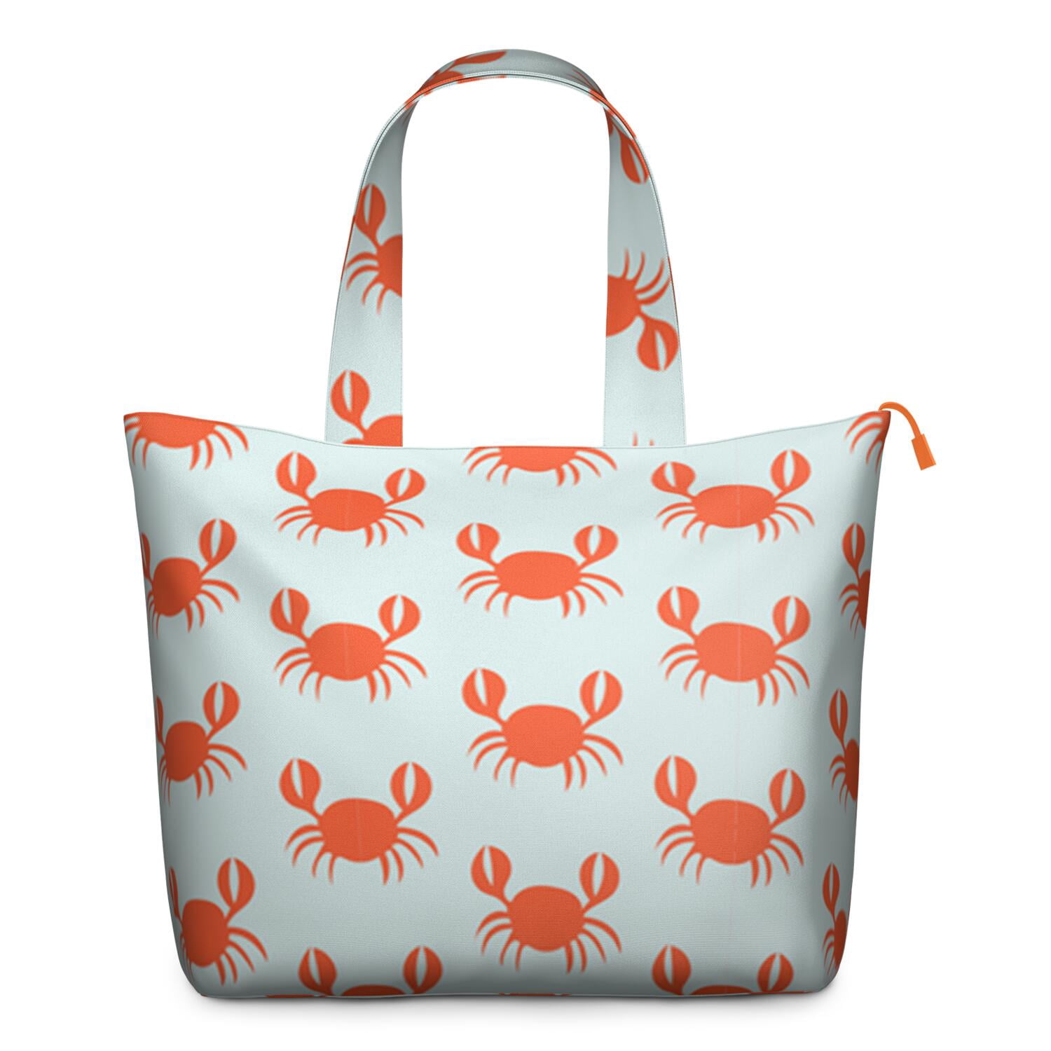 Ocean & Sea Life Inspired Tote Bag - Cute Crab Design Weekender Bag ...