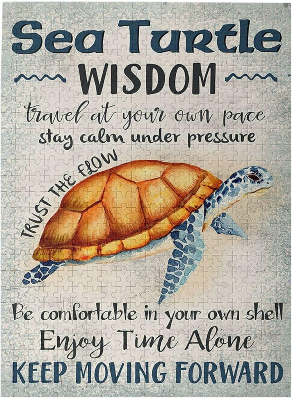 Ocean Sea Turtle Wisdom Jigsaw Puzzle 300 Pieces for Adults Sea Turtle ...