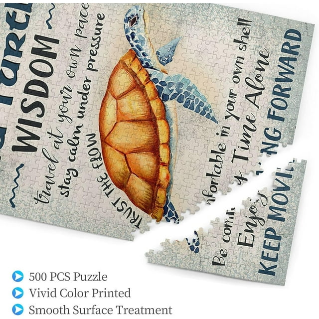 Ocean Sea Turtle Wisdom Jigsaw Puzzle 500 Pieces For Adults Sea Turtle ...