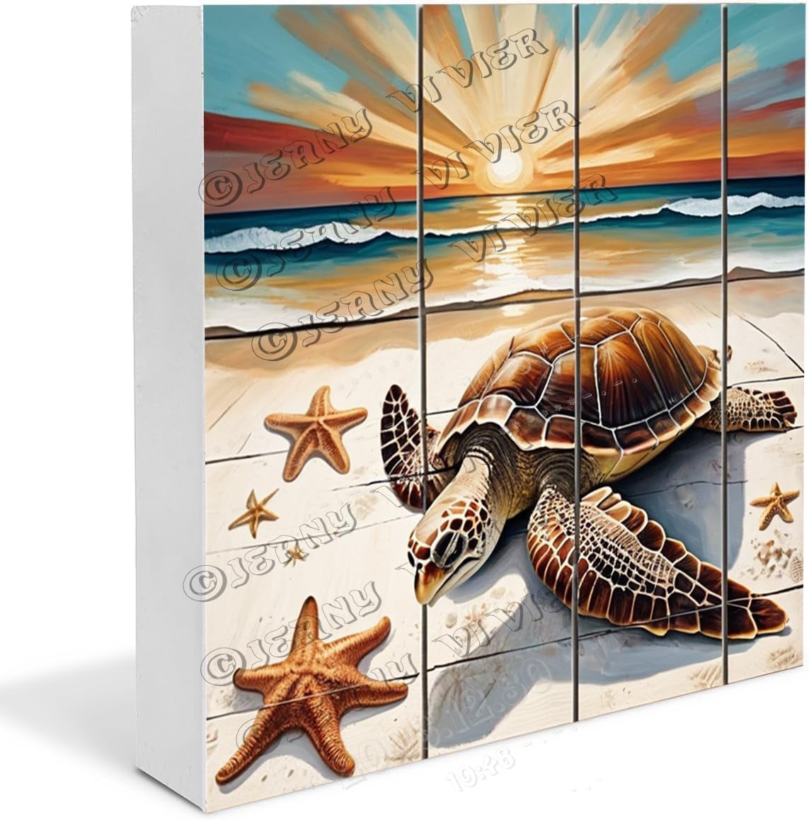 Ocean Sea Turtles Starfish Beach Wooden Box Sign Gifts for Coworkers ...