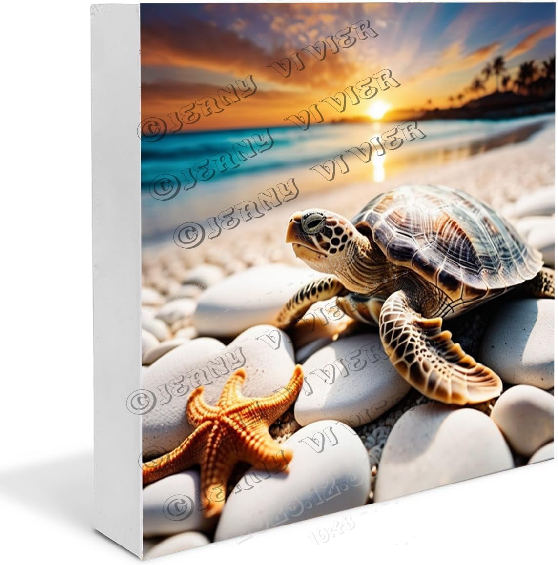 Ocean Sea Turtles Starfish Beach Wooden Box Sign Gifts for Coworkers ...