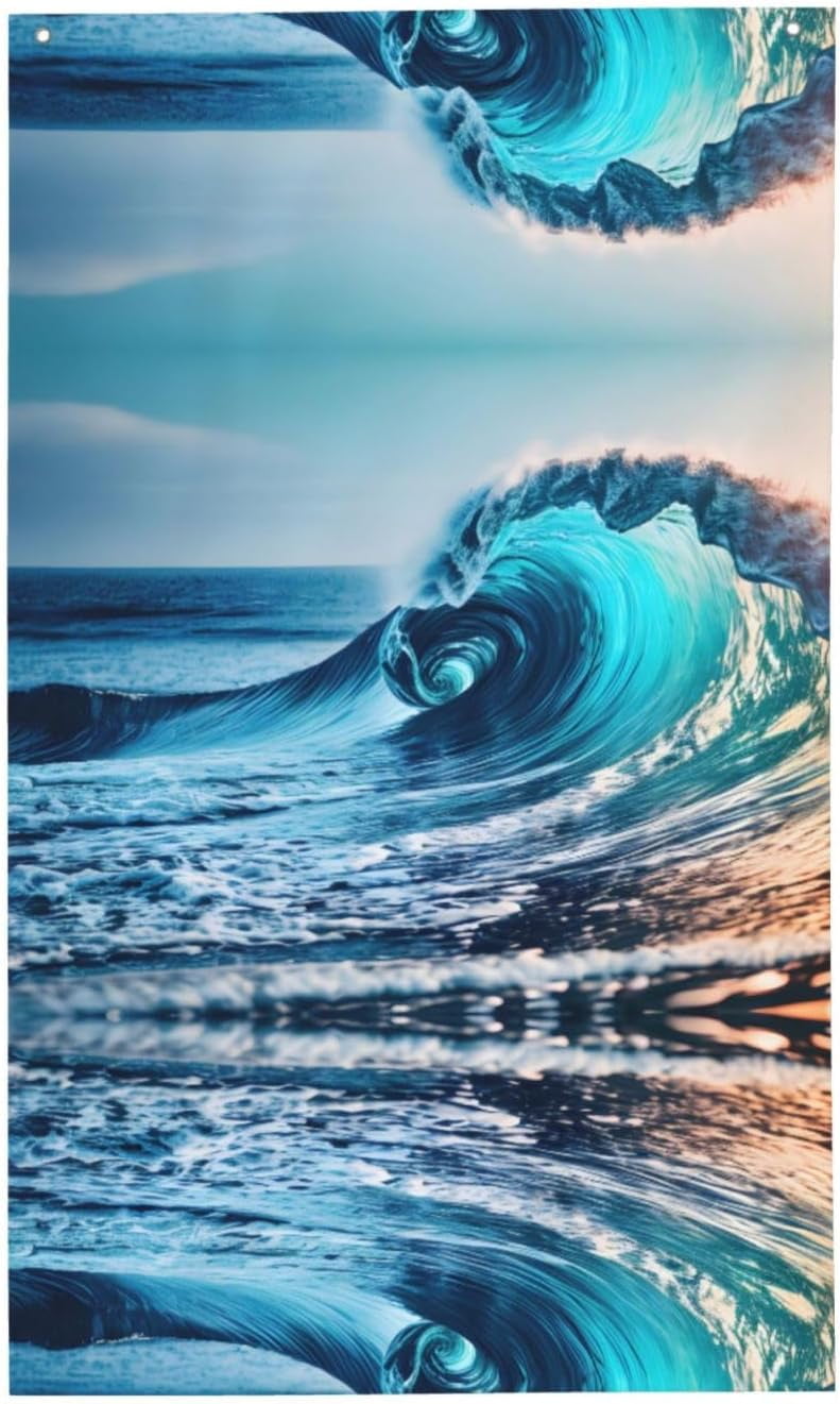 Ocean Sea Wave Print Home Patriotic Decor Garden Flag, Military Gifts ...