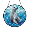 Ocean Seal Window Hanging – Stained Glass Style Coastal Decor1701 ...