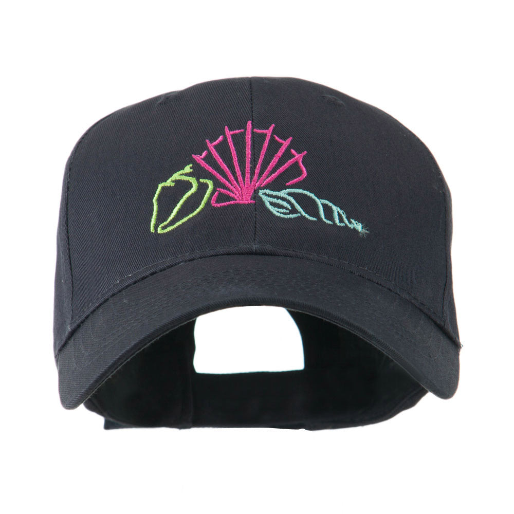 Ocean Seashells Embroidered Cap - Navy OSFM - Walmart.com