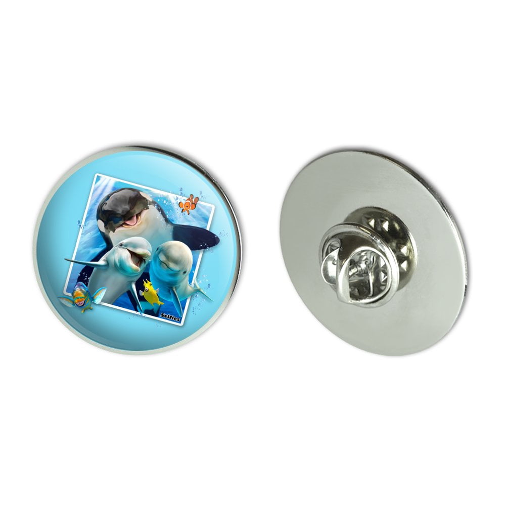 Ocean Selfie Picture Orca Killer Whale Dolphins Metal 1.1" Tie Tack Hat ...