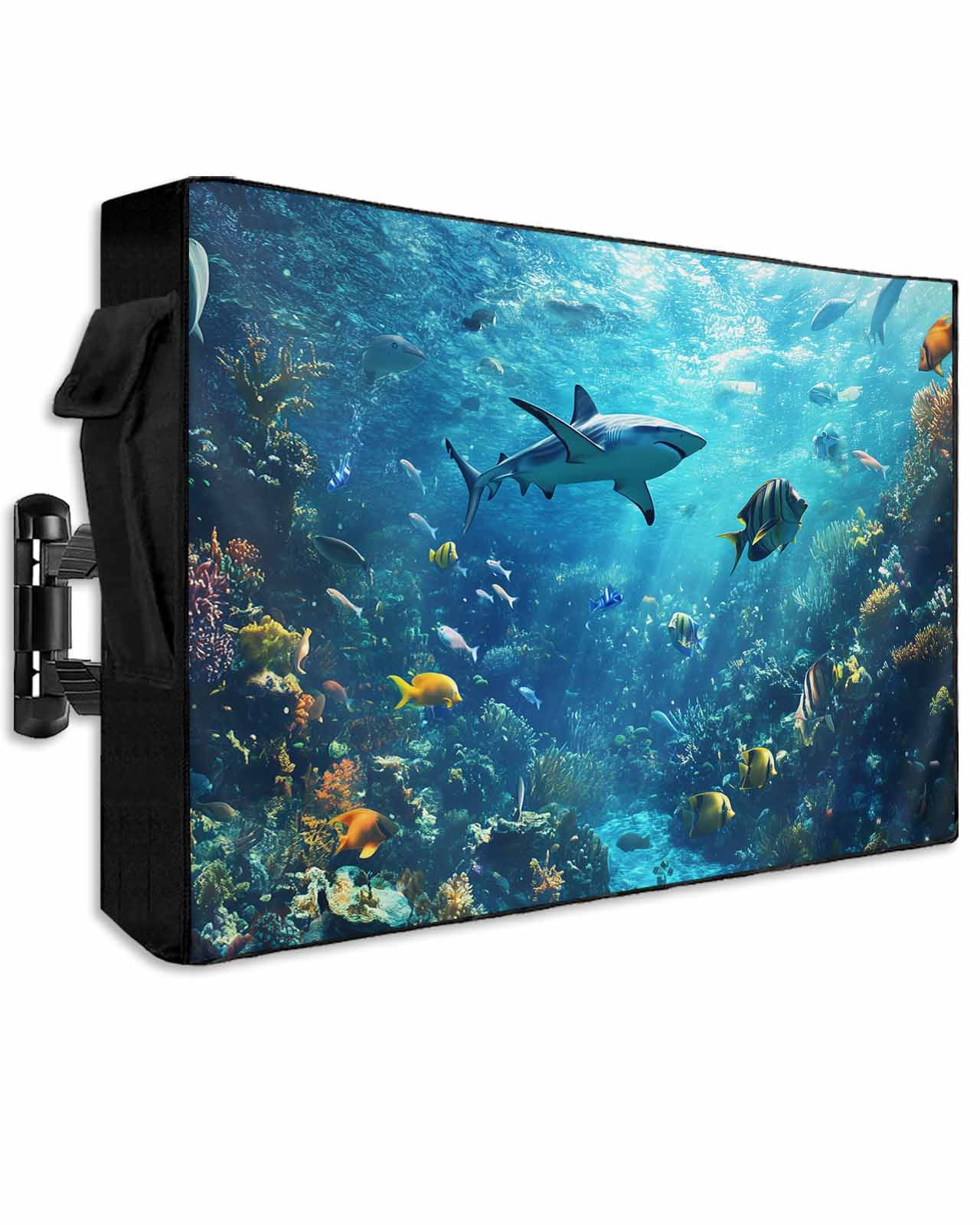 Ocean Shark Outdoor TV Cover 60 to 65 inch Underwater World Coral Fish ...
