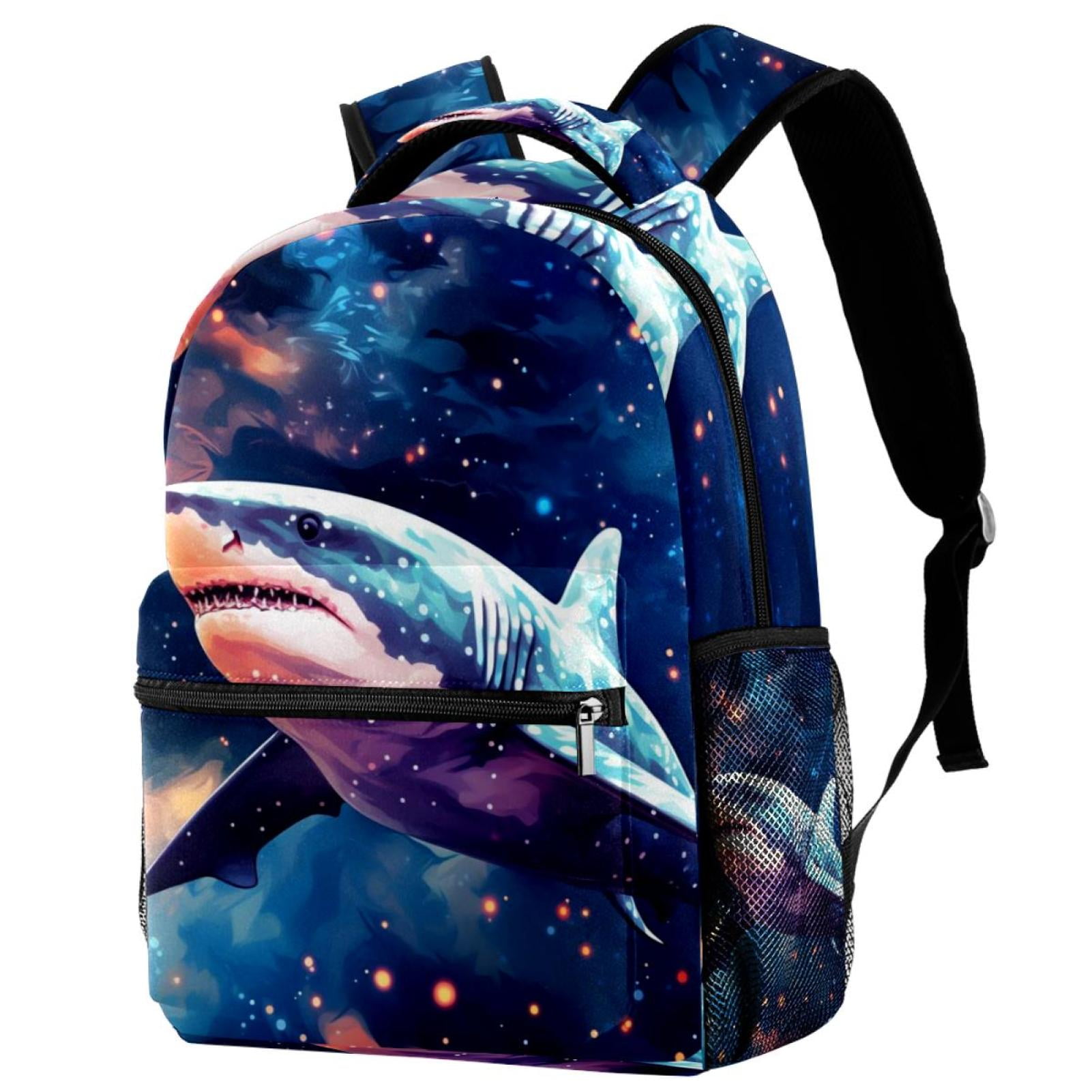 Ocean Shark Starry Sky Background Backpack for Elementary School ...
