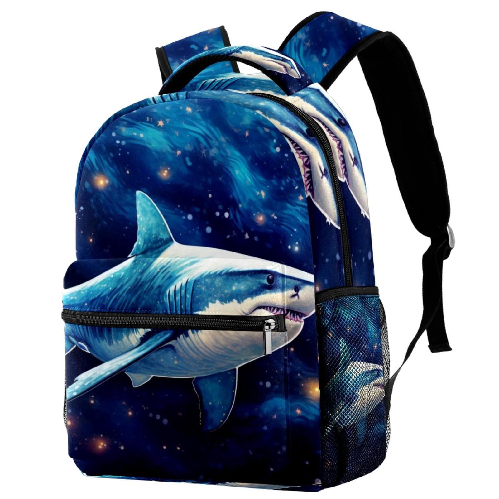 Ocean Shark Starry Sky Background Backpack for Elementary School ...