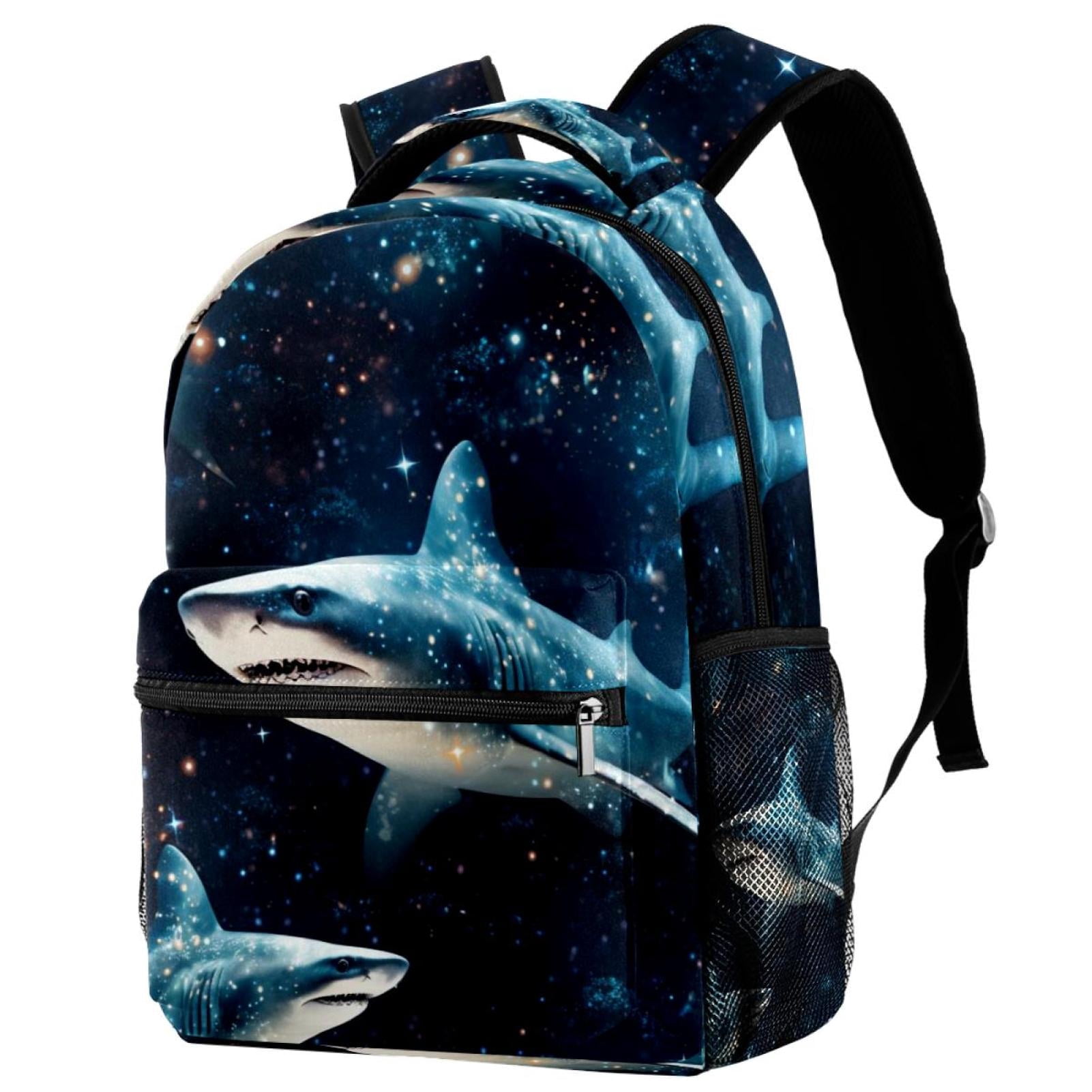 Ocean Shark Starry Sky Background Backpack for Elementary School ...