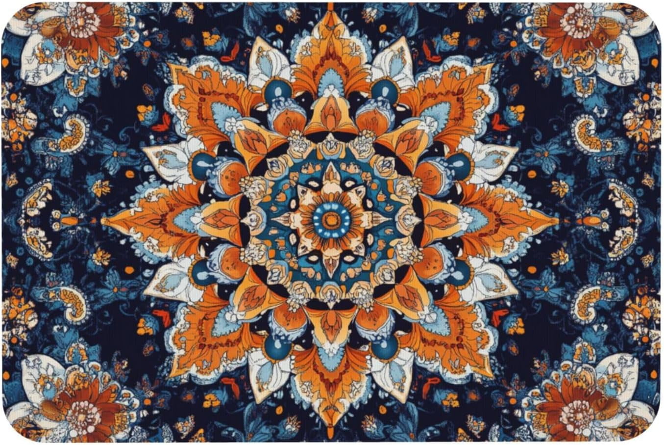 Ocean Shells Stone Bath Mat Diatomaceous Earth Shower Mat Non-Slip ...