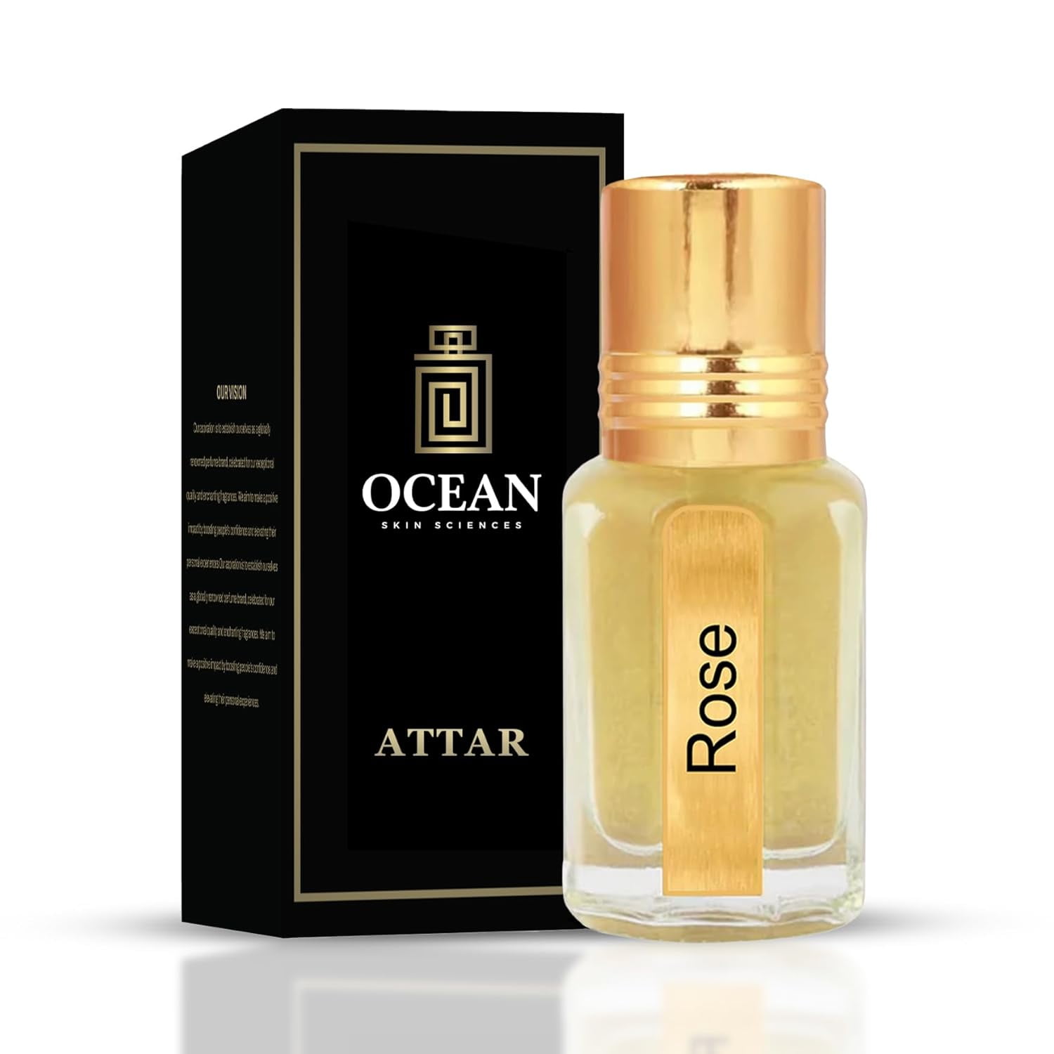 Ocean Skin Science Rose Roll On Original Attar For Men & Women 12ml, 0. ...
