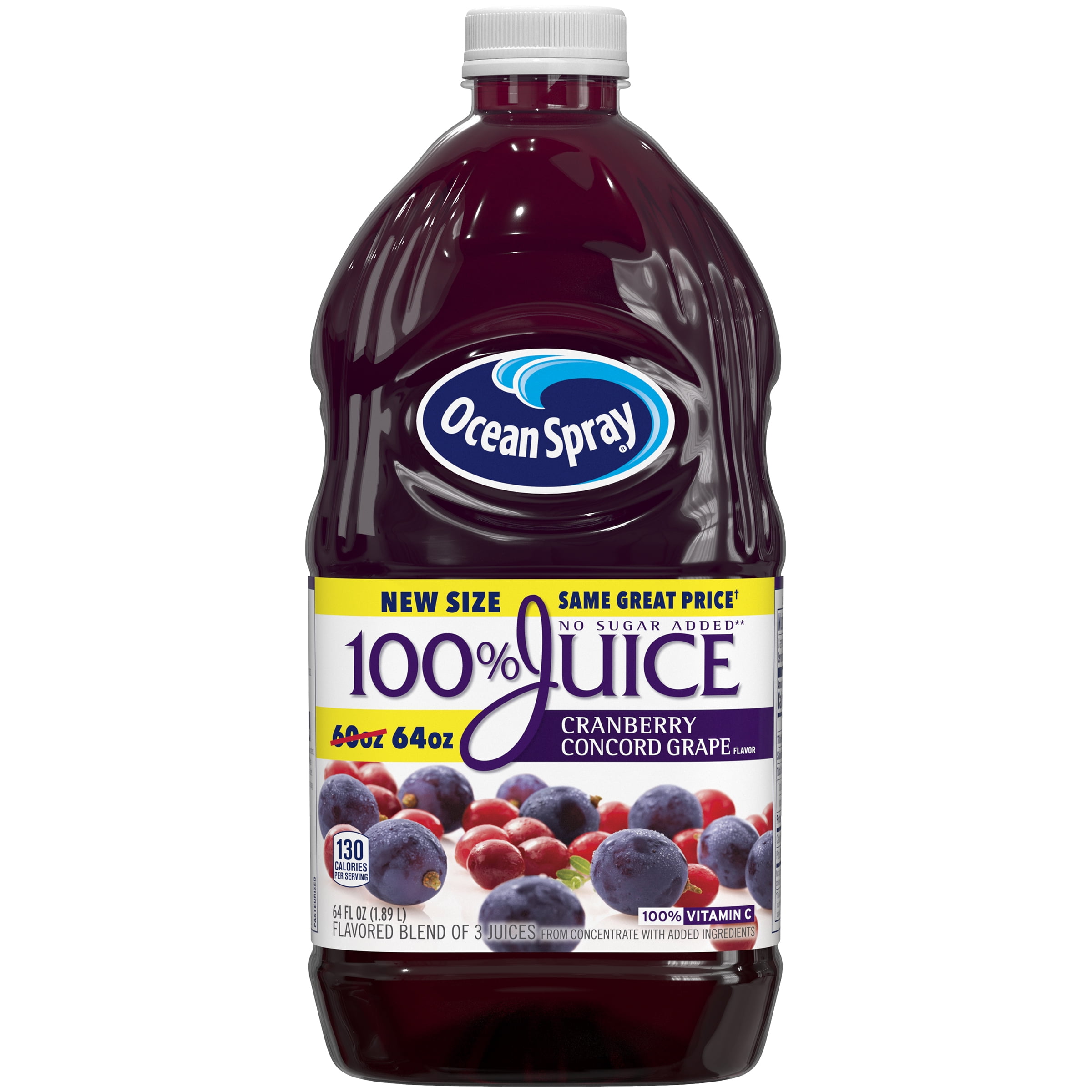 Ocean Spray® 100% Juice Cranberry Grape Juice Blend, 64 fl oz Bottle ...
