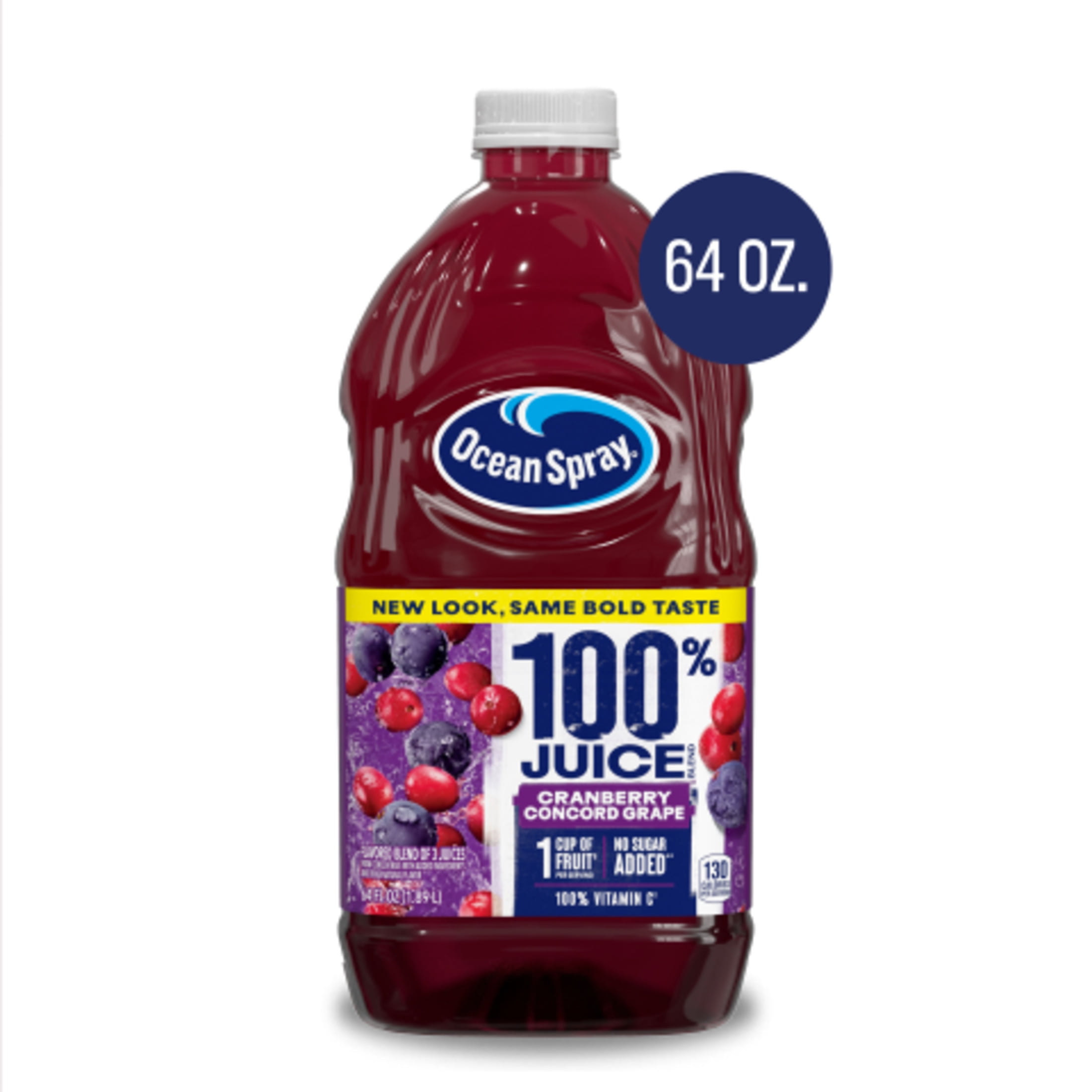 Ocean Spray® 100% Juice Cranberry Grape Juice Blend, 64 fl oz Bottle ...
