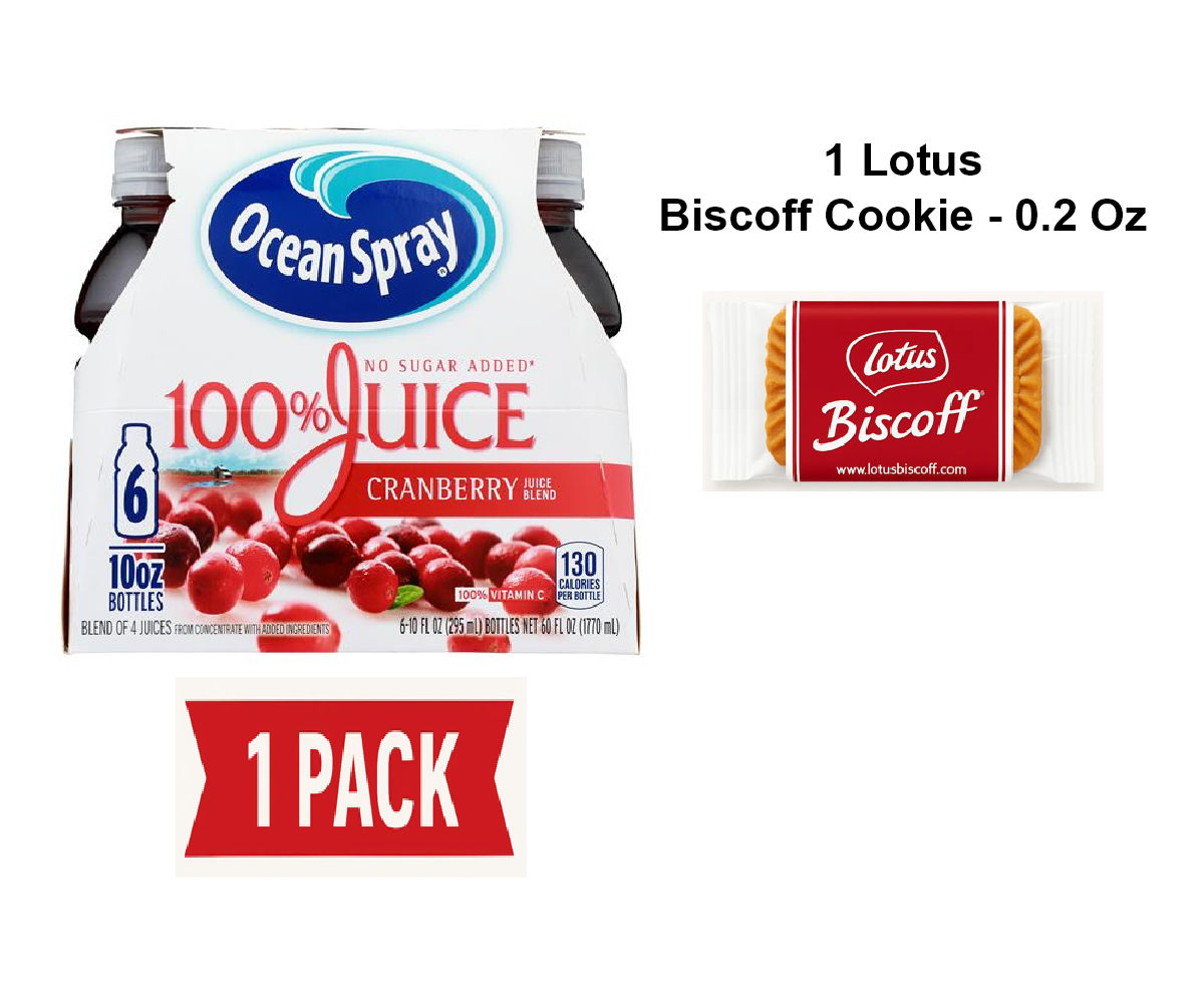 Ocean Spray 100% Juice Cranberry Juice Blend, 10 Fl Oz, 6 Count (Pack ...