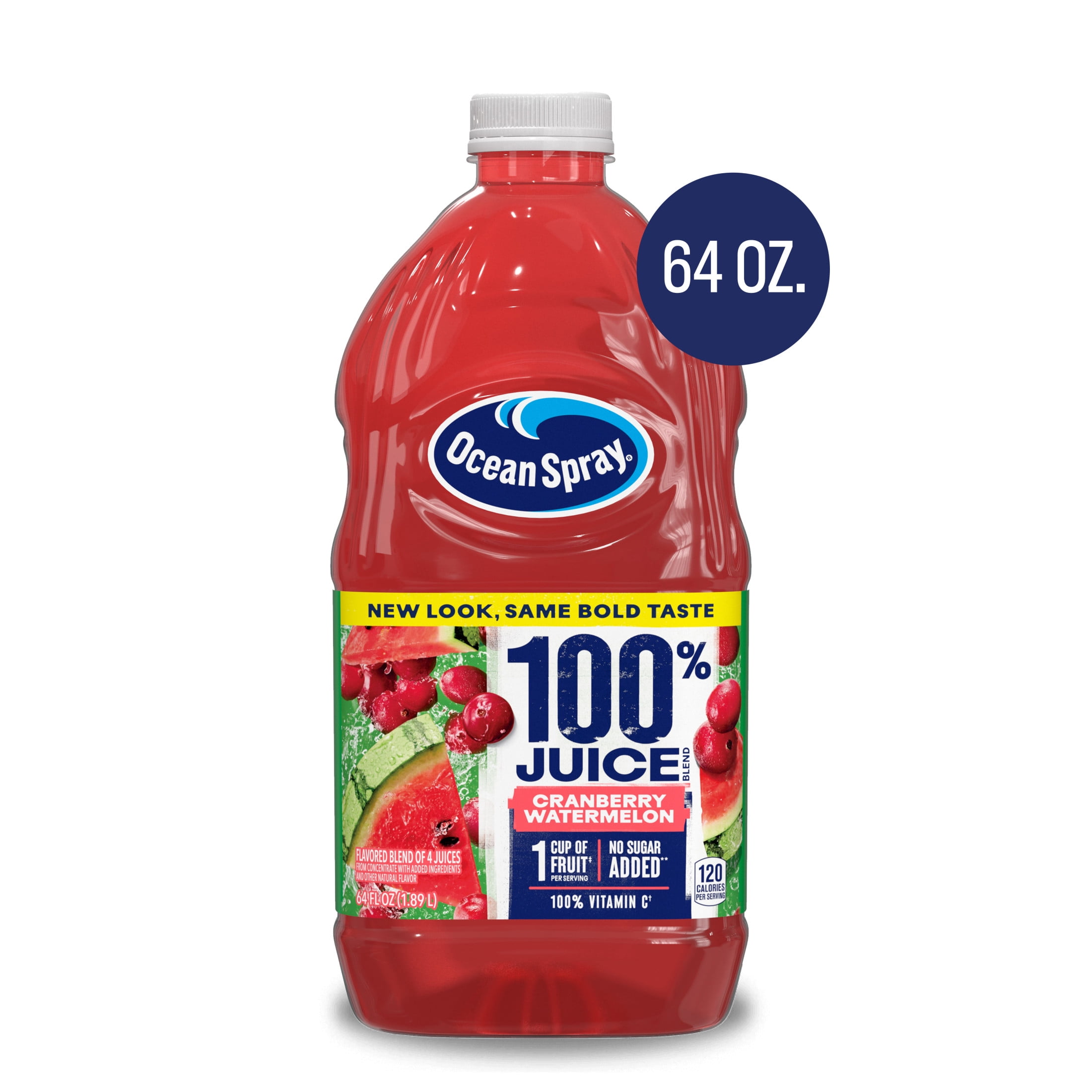 Ocean Spray® 100% Juice Cranberry Watermelon Juice Blend, 64 fl oz ...
