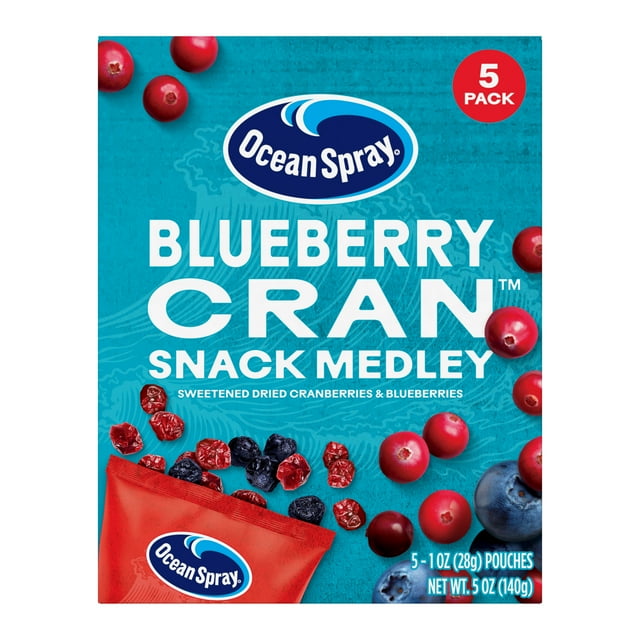 Ocean Spray® Blueberry Cran™ Snack Medley, Dried Fruit Snack, 1 oz ...