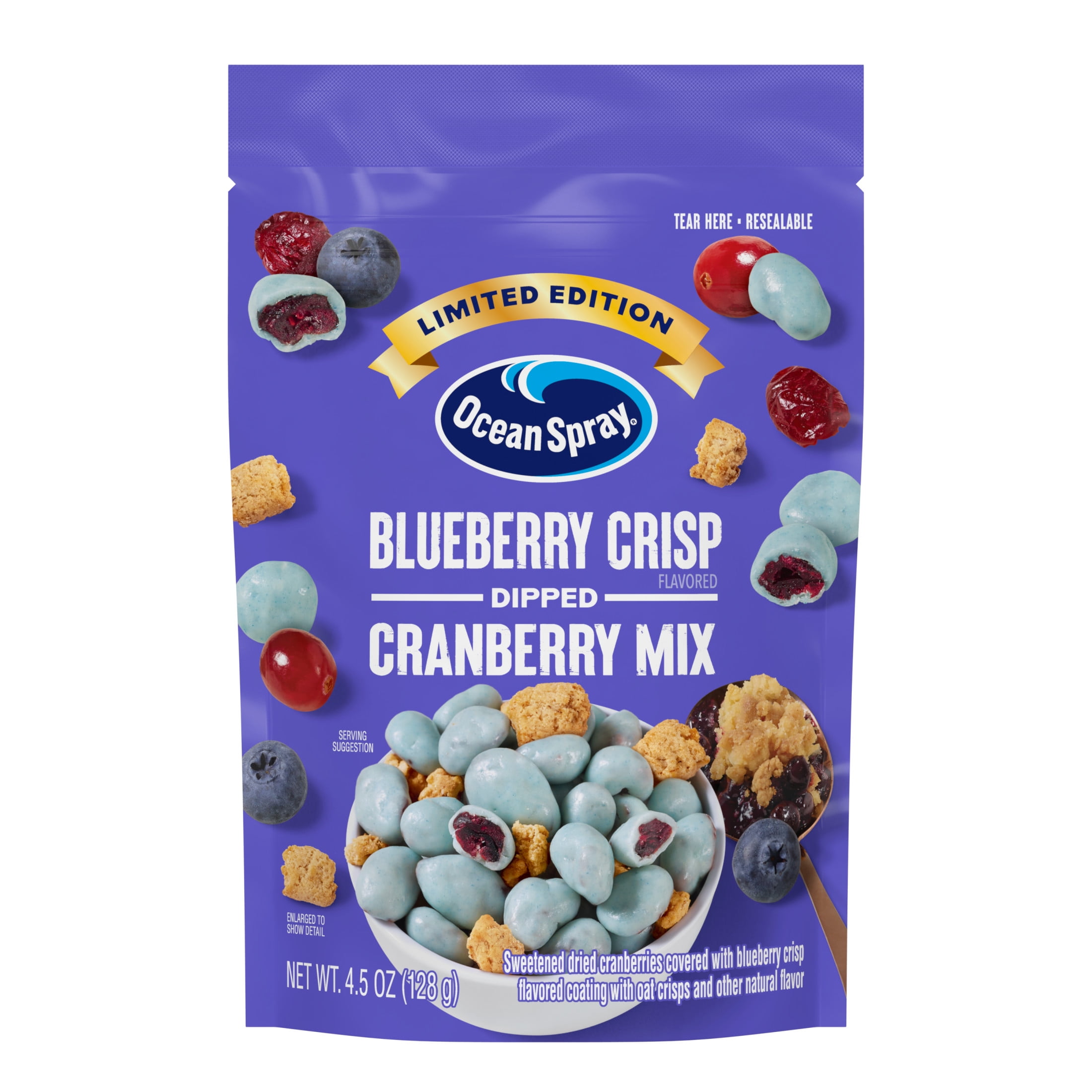 Ocean Spray® Blueberry Crisp Dipped Cranberry Mix, Blueberry Crisp ...