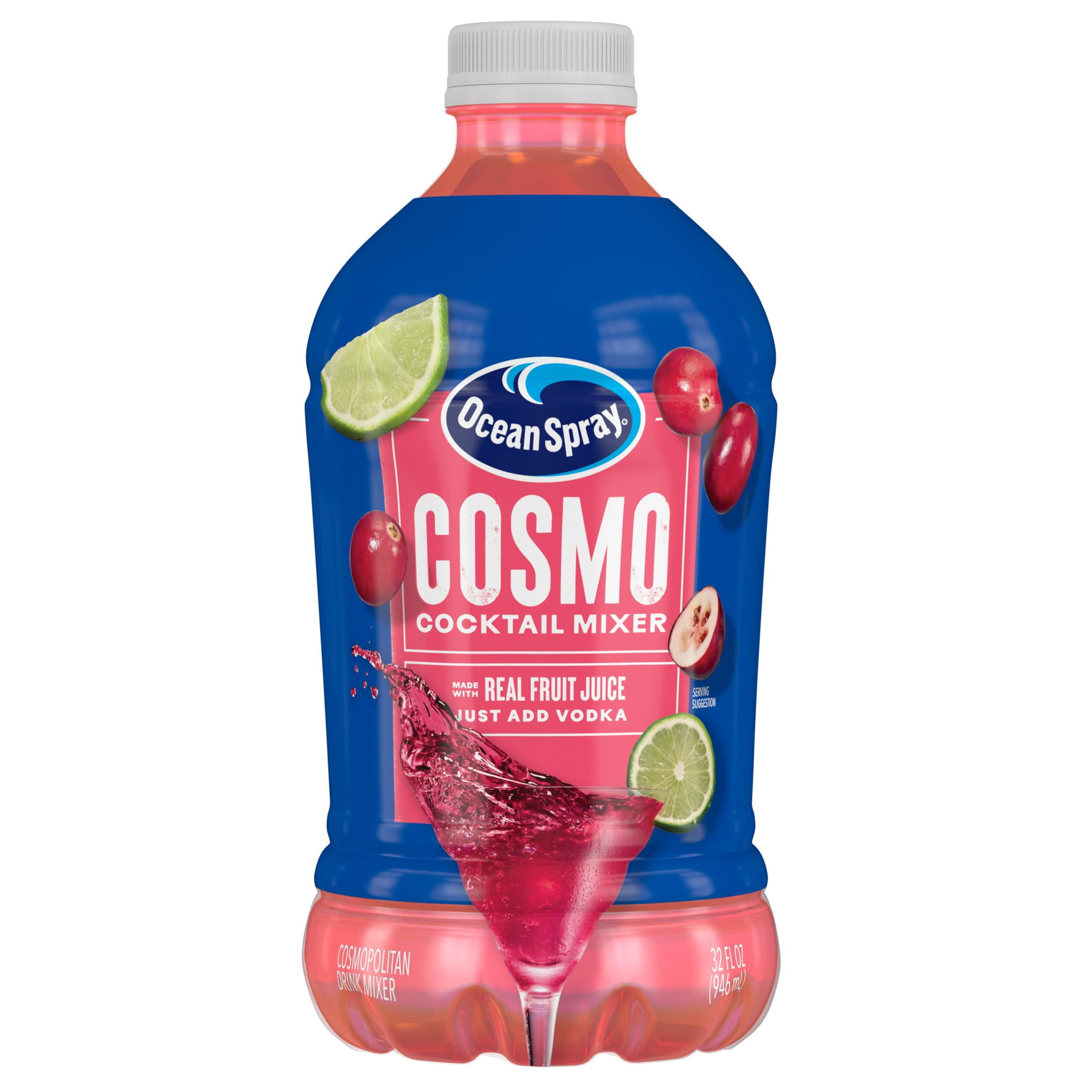 Ocean Spray Cosmopolitan Cocktail Mixer Drink Mixer Made With Real Fruit Juice 32 Fl Oz Bottle