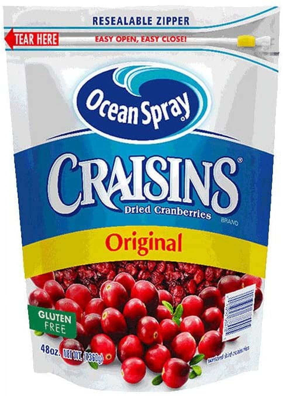 Ocean Spray Original Craisins Dried Cranberries, 48 oz, Gluten-Free ...