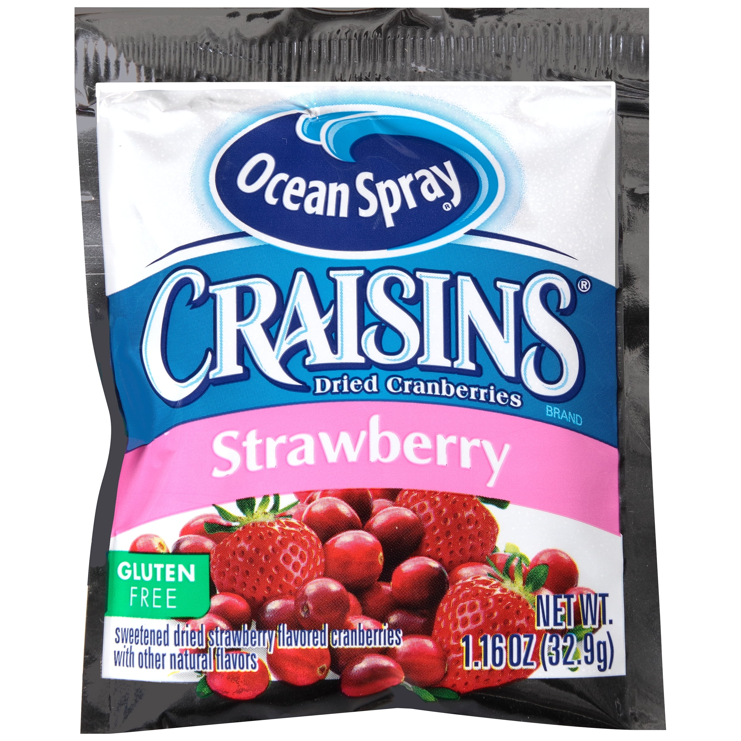Ocean Spray Craisins Dried Cranberries, Strawberry, 1.16 Ounce (Pack of ...