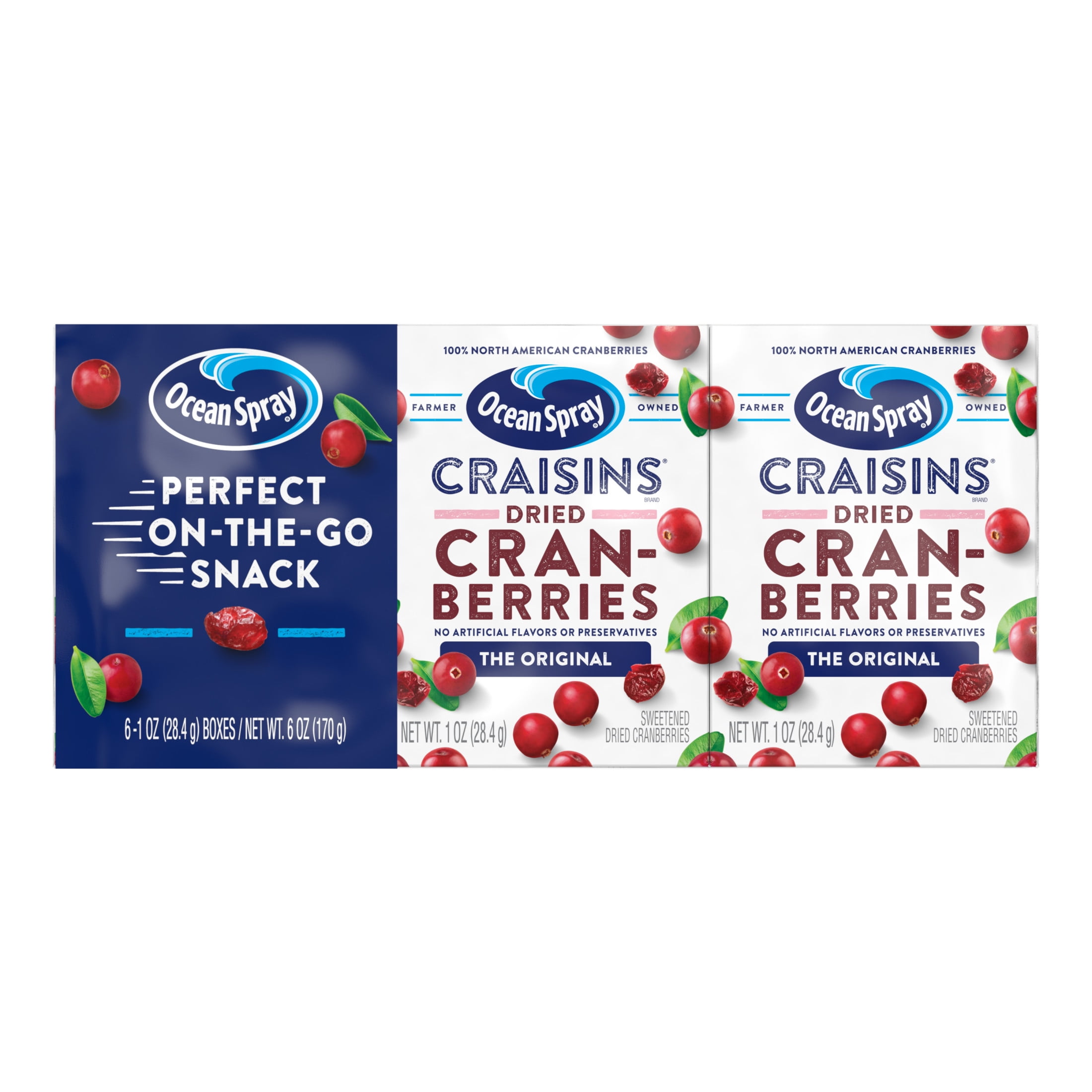 Ocean Spray® Craisins® Original Dried Cranberries, Dried Fruit, 1 oz ...