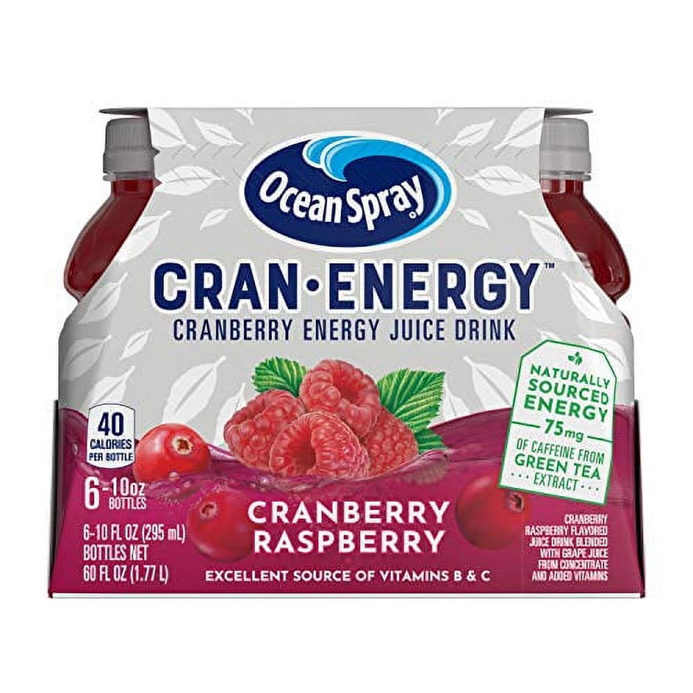 Ocean Spray Energy Fruit Berry Cranberry Raspberry Juice Drinks, 10 Fl ...