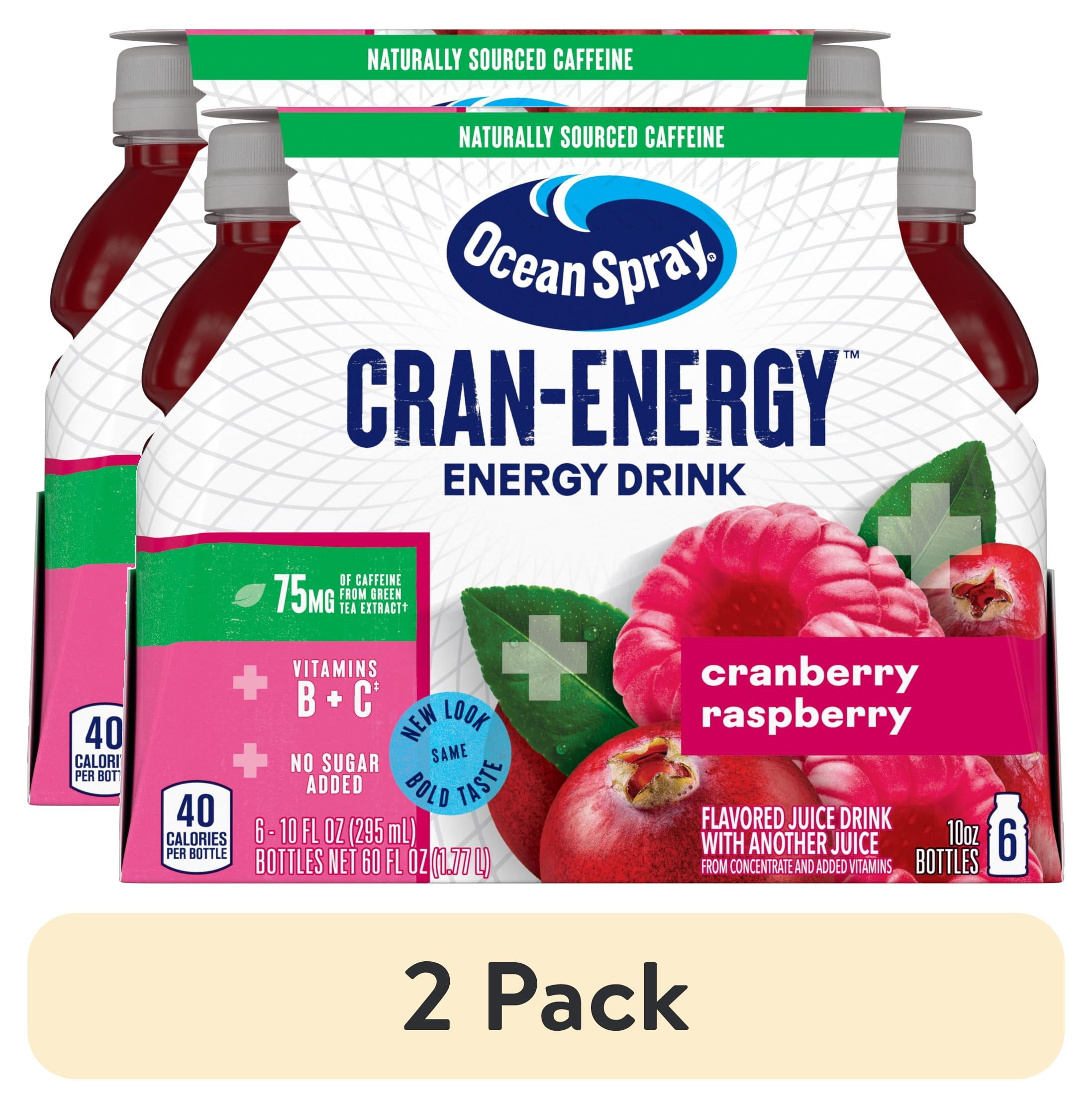 (2 pack) Ocean Spray® Cran-Energy™ Cranberry Raspberry Juice Drinks, 10 ...