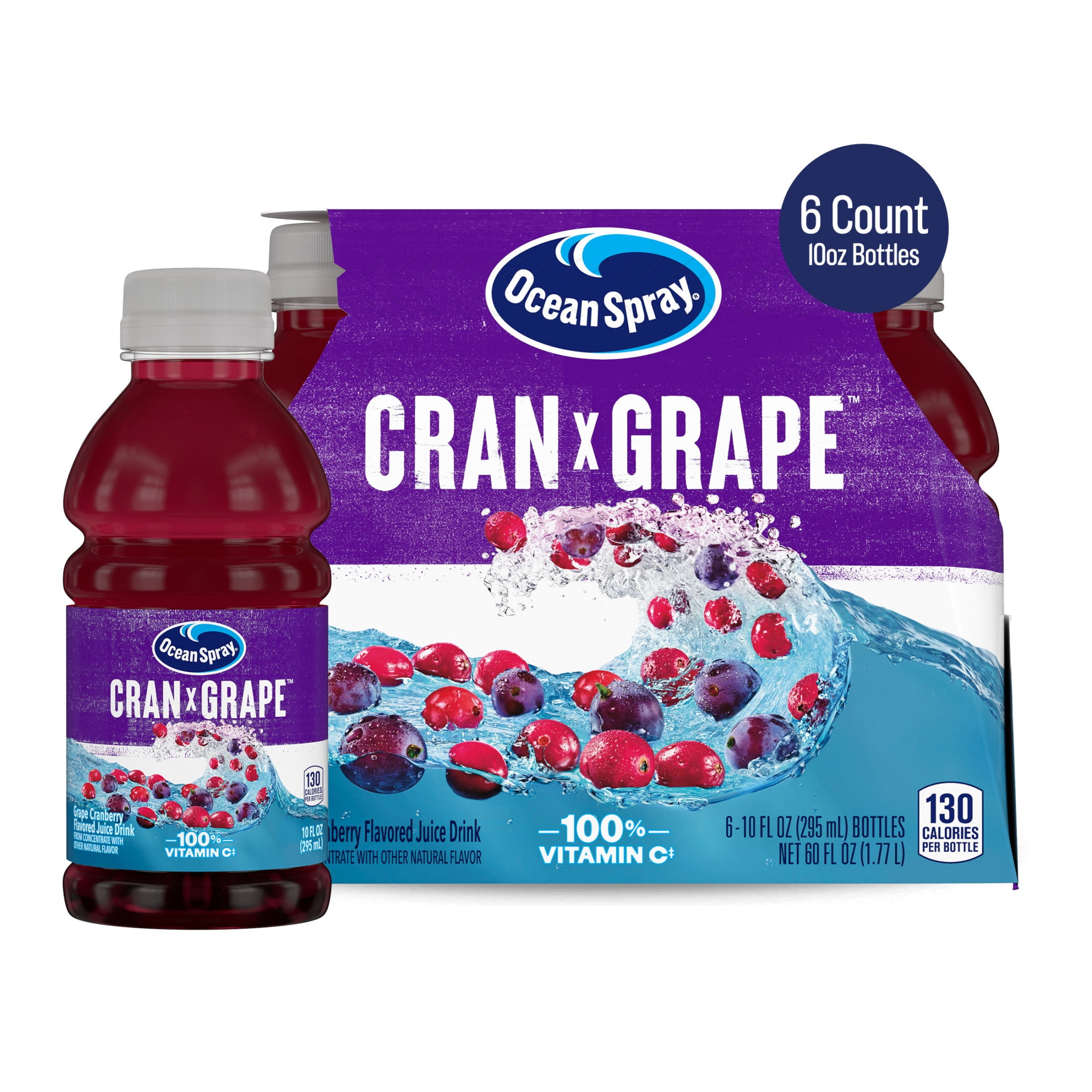 Ocean Spray® Cran-Grape® Cranberry Grape Juice Drinks, 10 fl oz Bottles ...