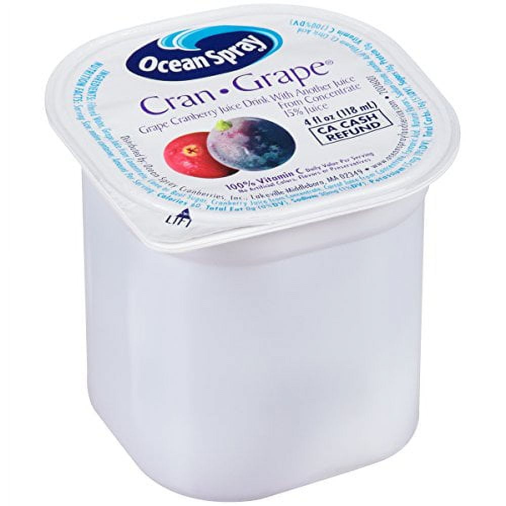 Ocean Spray Cran-Grape Juice Cups, 4 Ounce, Fruit Beverages, Pack of 48 ...