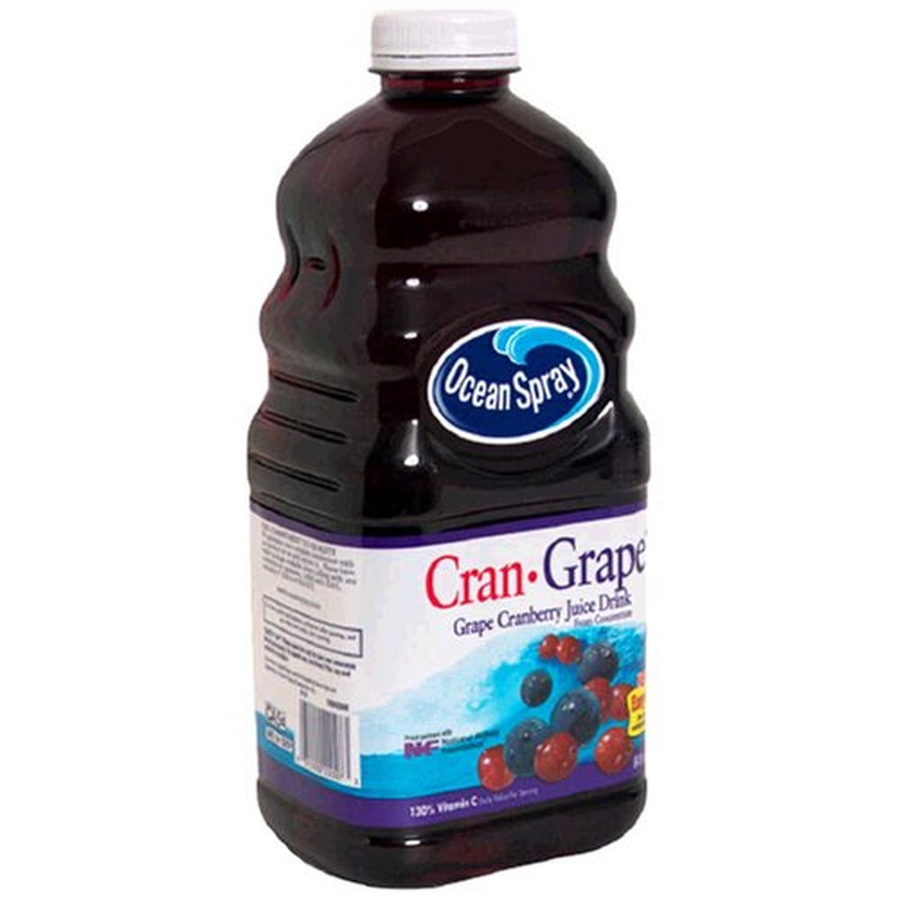 Ocean Spray Cran-Grape Juice Drink, 64 fl oz (1.89 ltr) (Pack of 20 ...