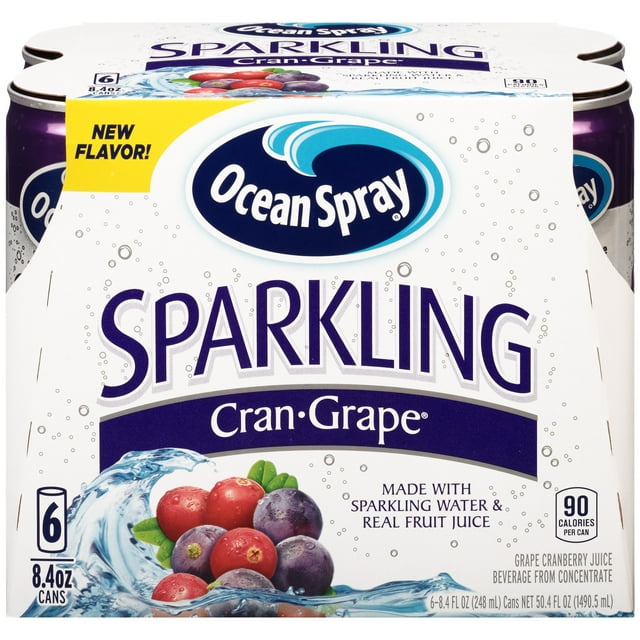 Ocean Spray Cran-Grape Juice Drink, 8.4 Oz., 6 Count - Walmart.com