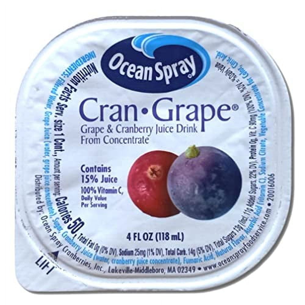 Ocean Spray Ocean Spray Cran-Grape Juice Cocktail Mini To Go Cups, 24 ...
