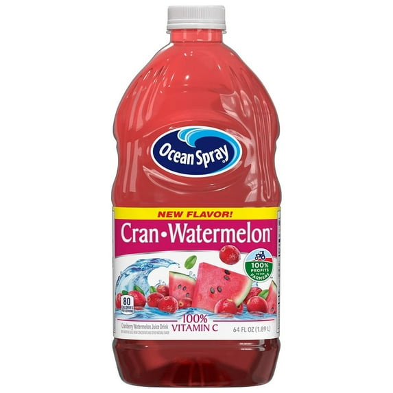 Ocean Spray Cran-Watermelon Juice Drink, 64 Ounce Bottle (Pack of 24 ...