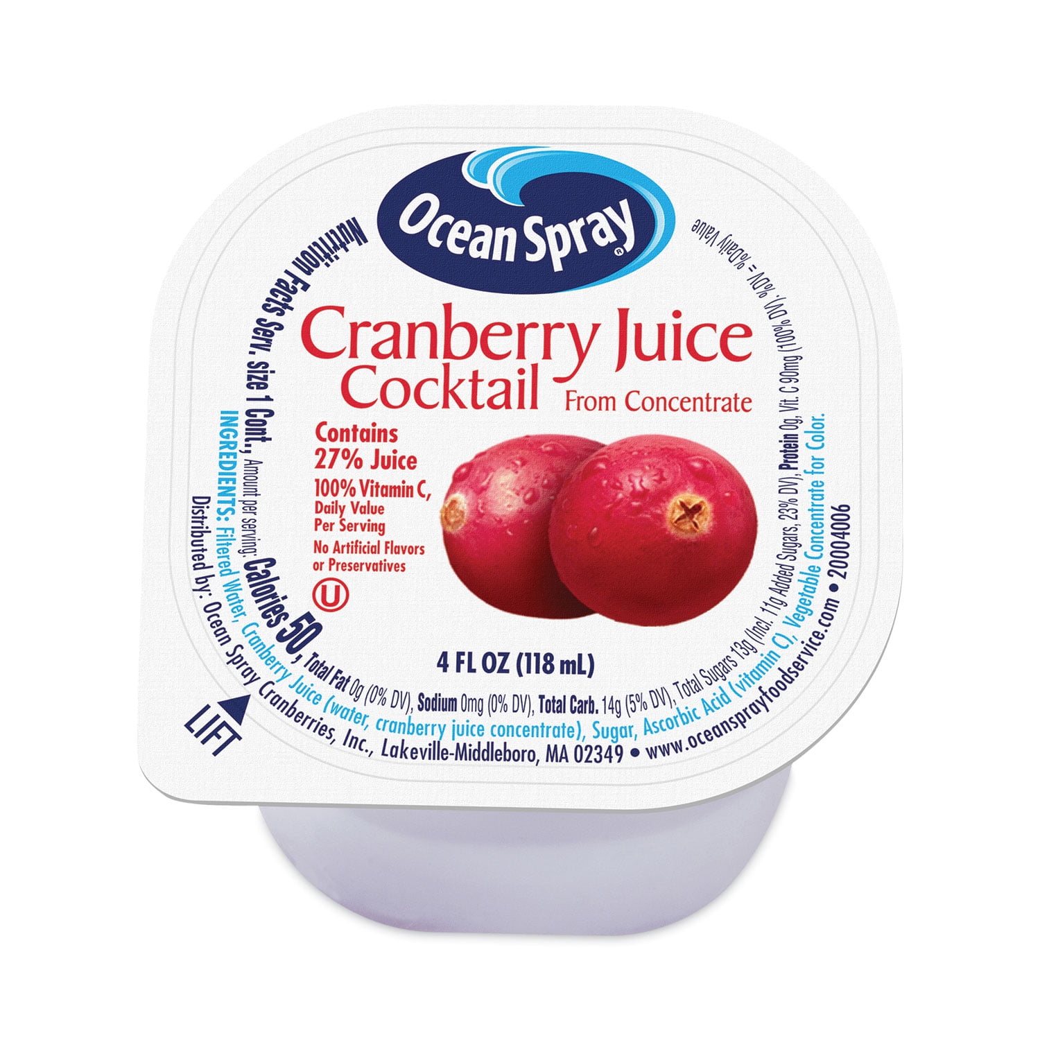 Ocean Spray Diet Cranberry Juice Cocktail, Original Flavor, 4 oz ...