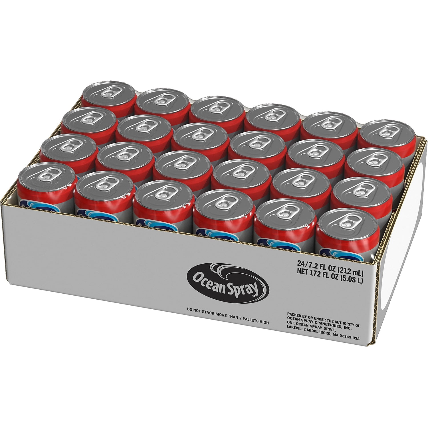 Ocean Spray Cranberry Juice Cocktail 7.2 fl oz 24 Cans Pack - Walmart.com