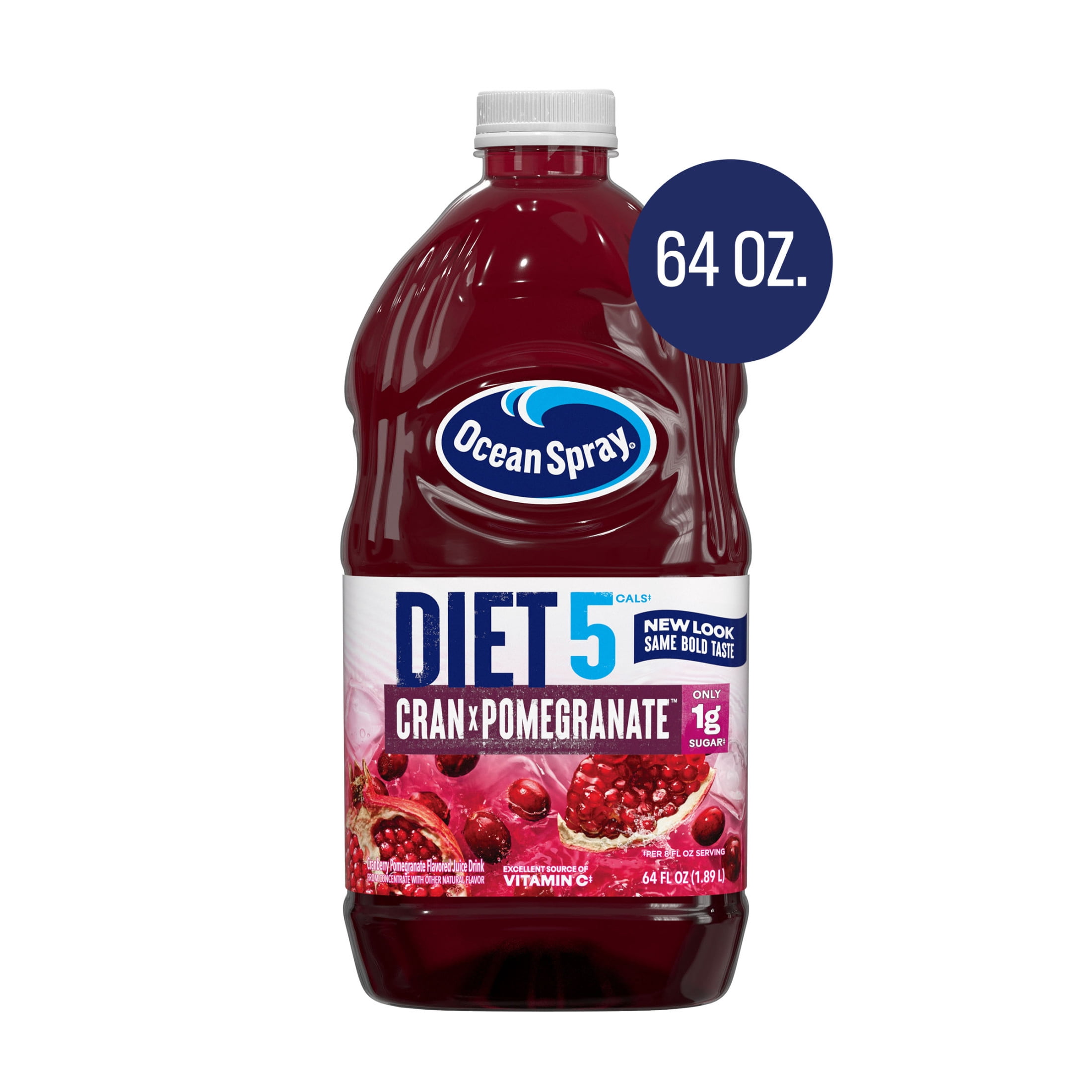 Ocean Spray Diet Cran-Pomegranate Fruit Juice Drink, 64 fl oz Bottle ...